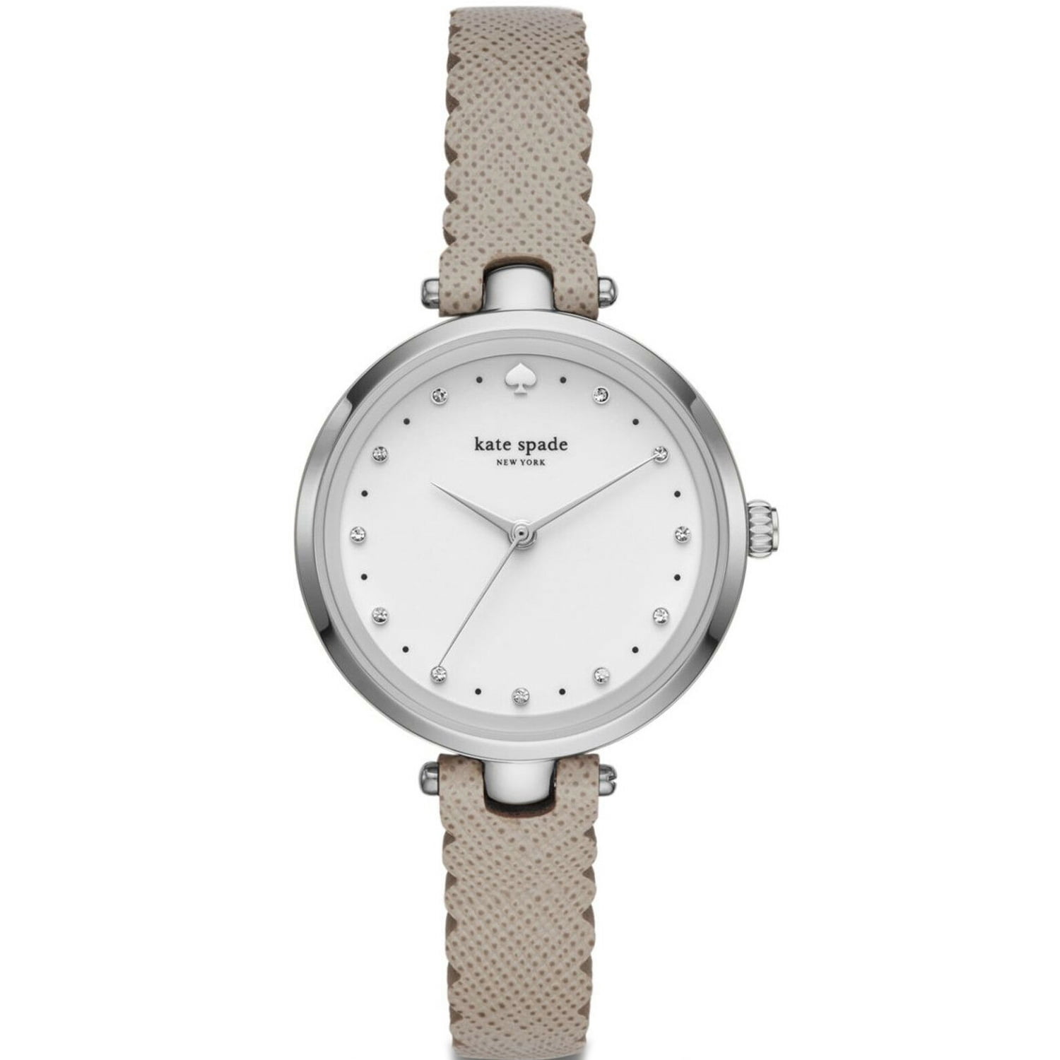 Kate Spade New York Women's Watch, White Dial, Quartz Movement, Leather ...