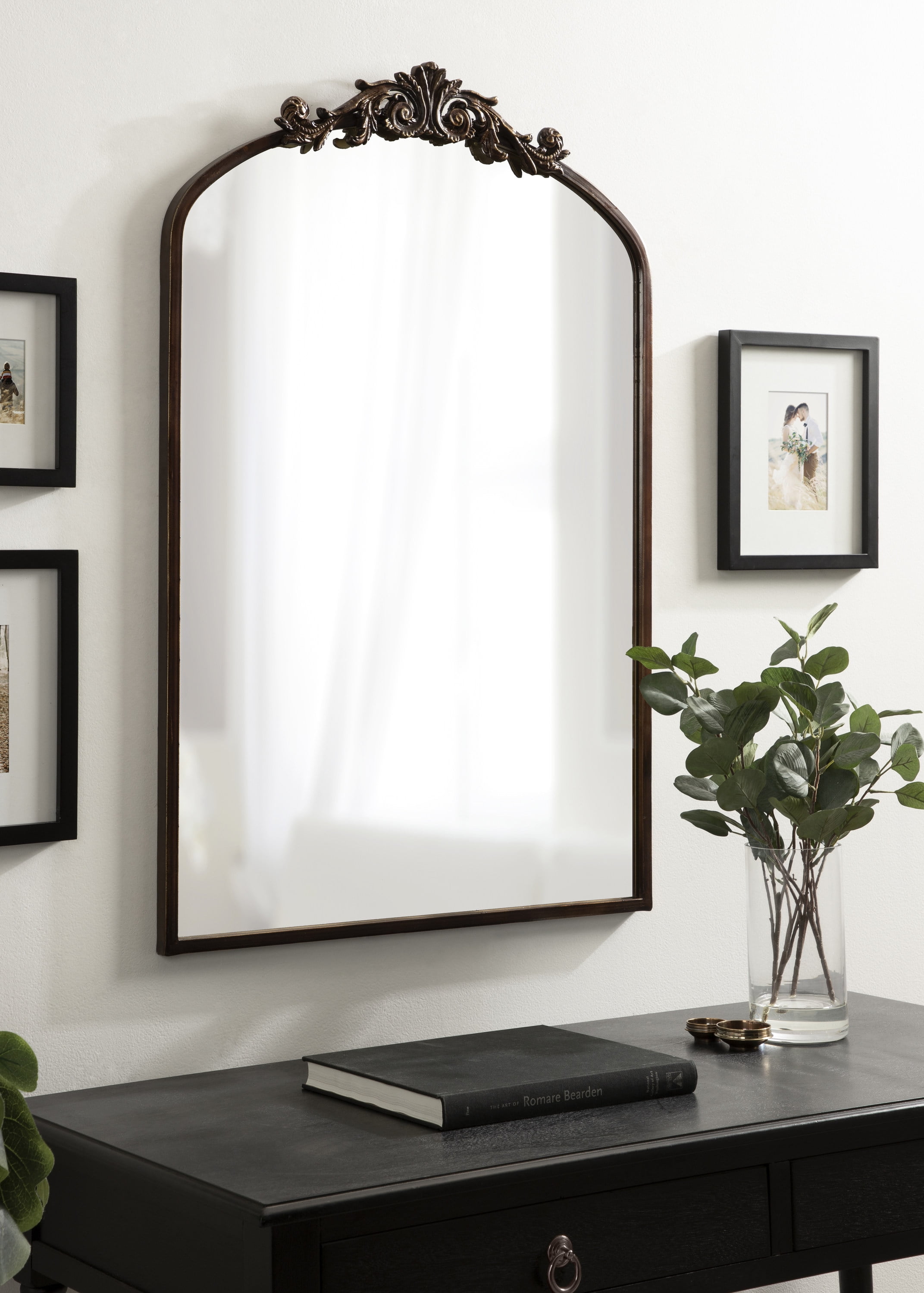 Kate and Laurel Arendahl Ornate Traditional Arched Mirror, 24 x 36 ...