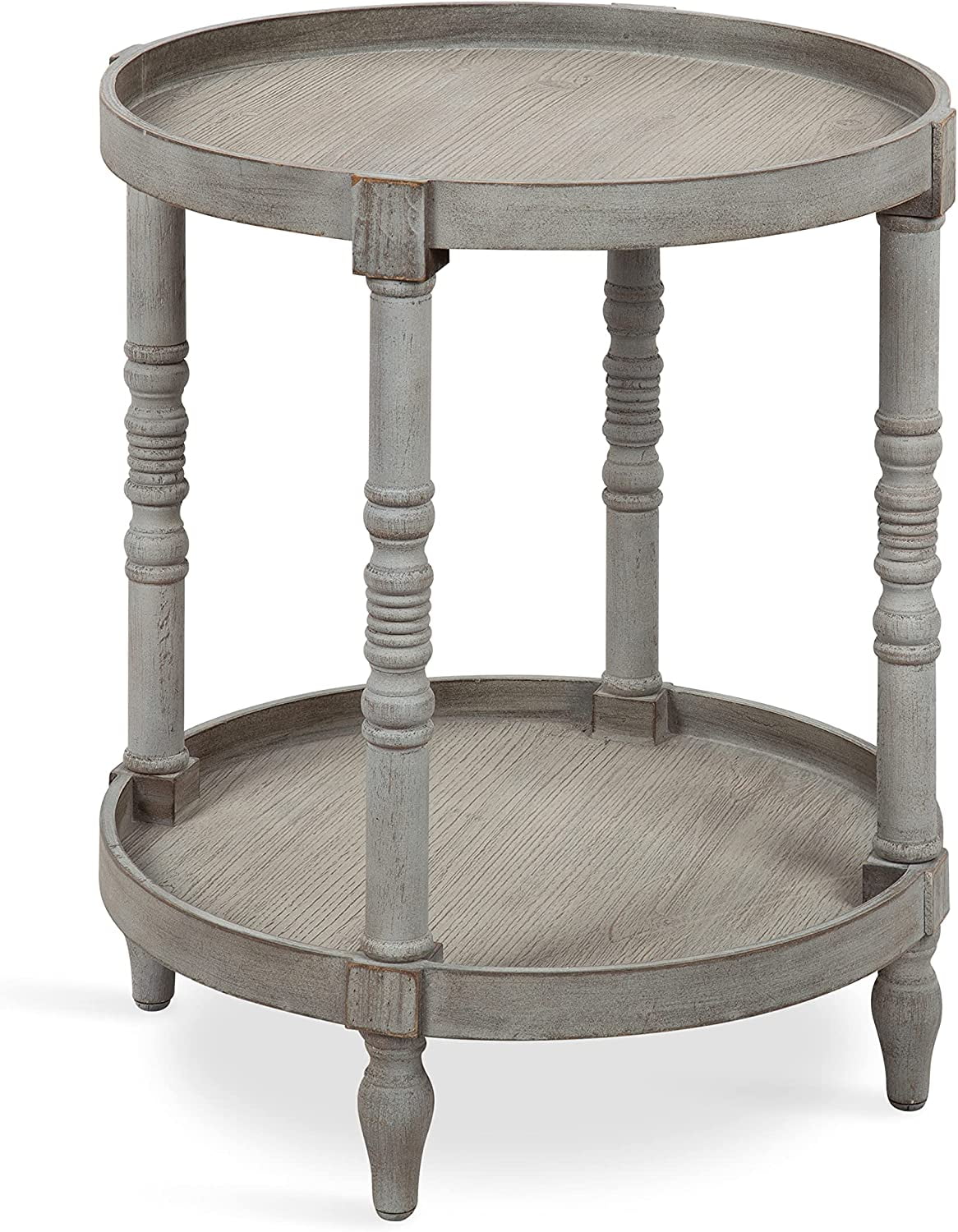 Kate and Laurel Bellport Shabby Chic Round Side Accent Table or Plant ...