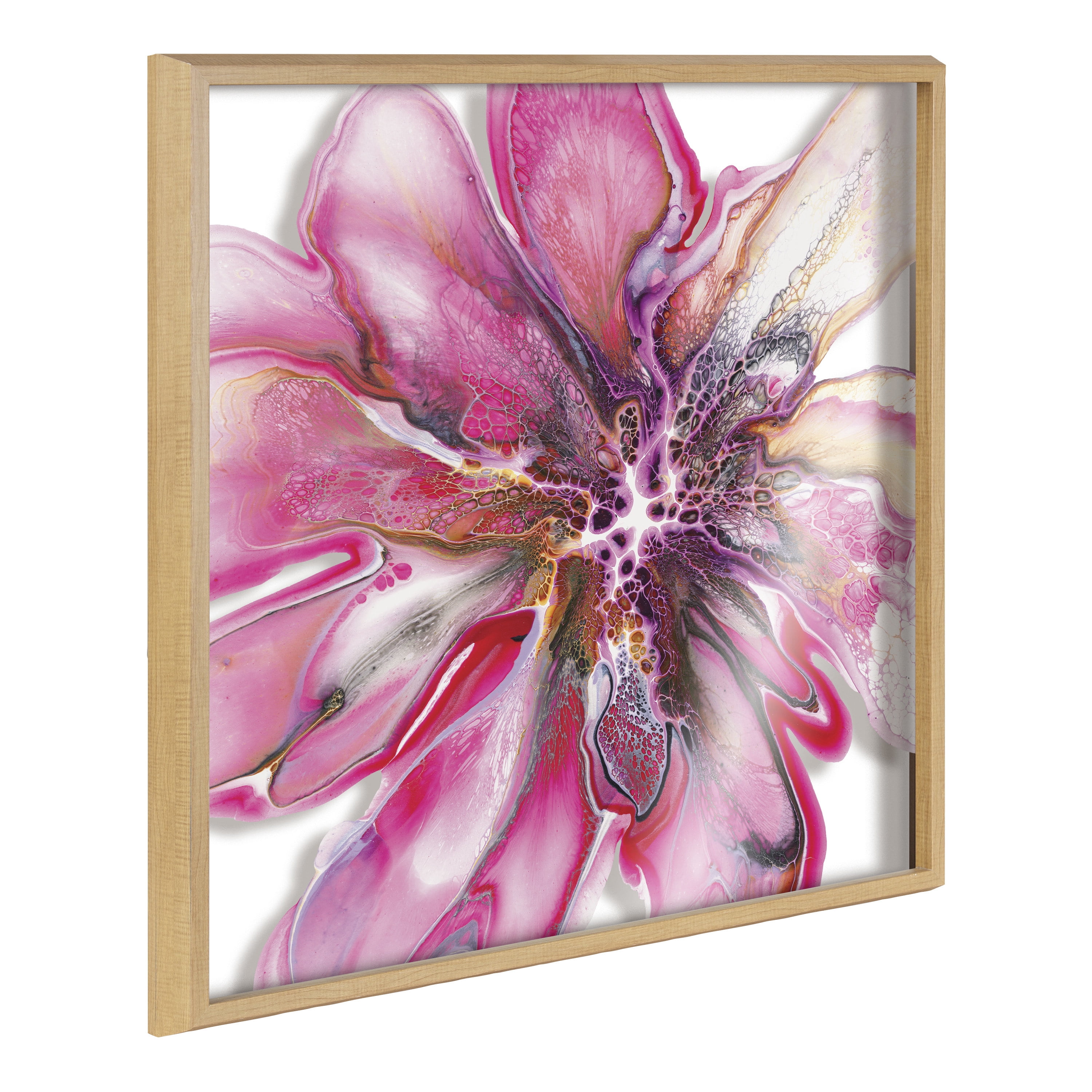 Kate and Laurel Blake Pink Blooms Framed Printed Acrylic Wall Art by ...