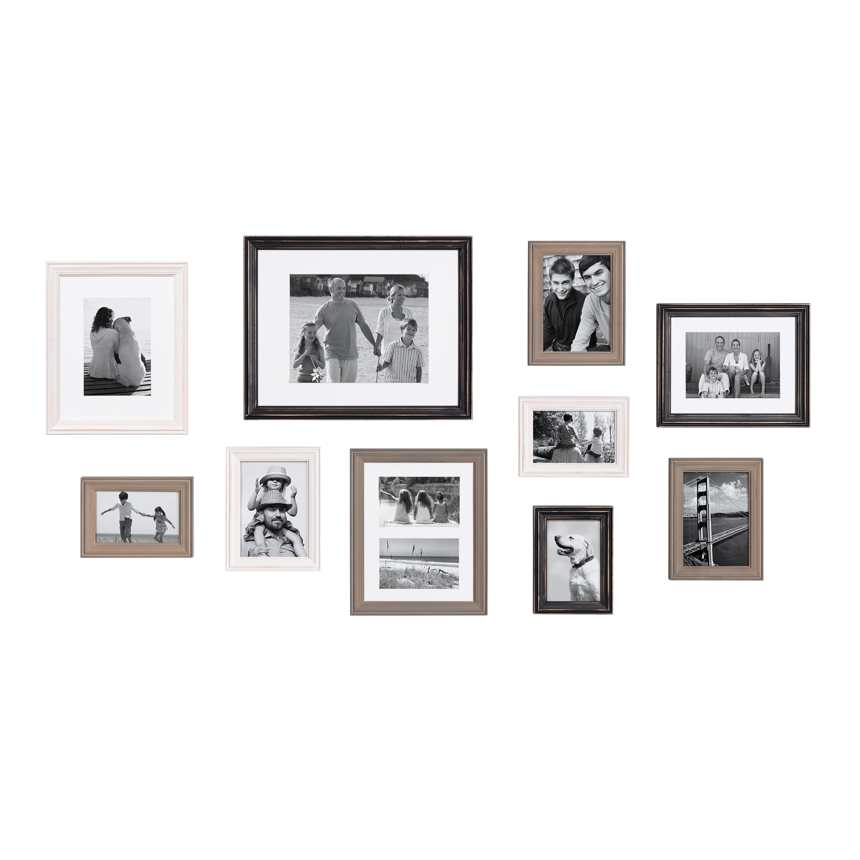 Kate and Laurel Bordeaux Gallery Wall Frame Kit, Set of 10 with ...