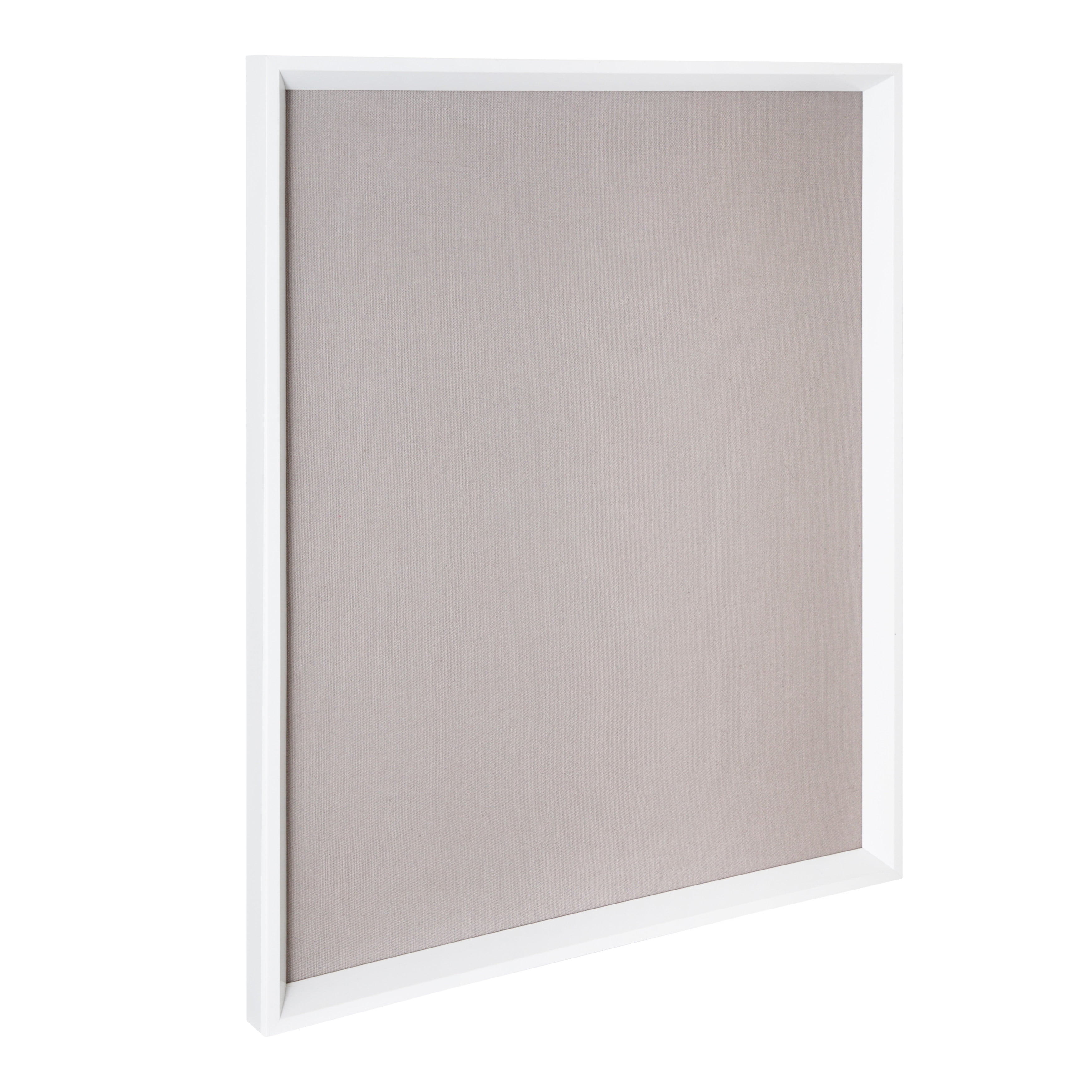 Kate and Laurel Calter Framed Gray Linen Fabric Pinboard, 21.5x27.5 ...