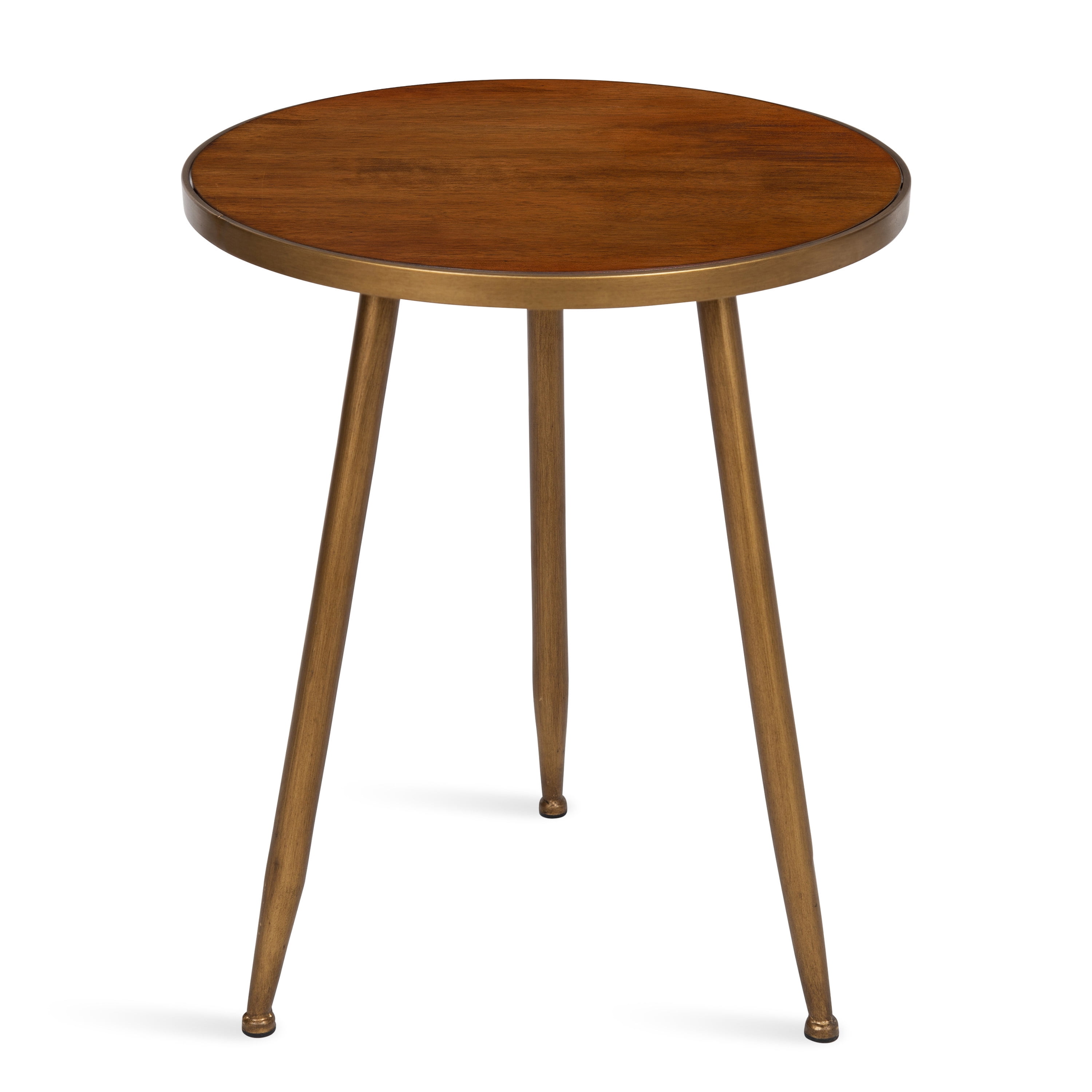 Kate and Laurel Clegg Midcentury Modern 3-Legged Round Wood and Metal ...