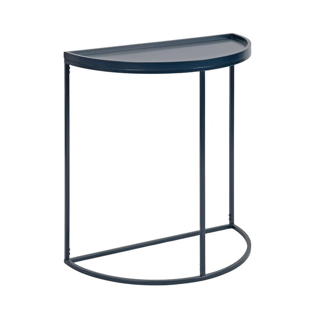 Kate and Laurel Dorrah Modern Round Console Table, 28 x 14 x 30, Navy ...