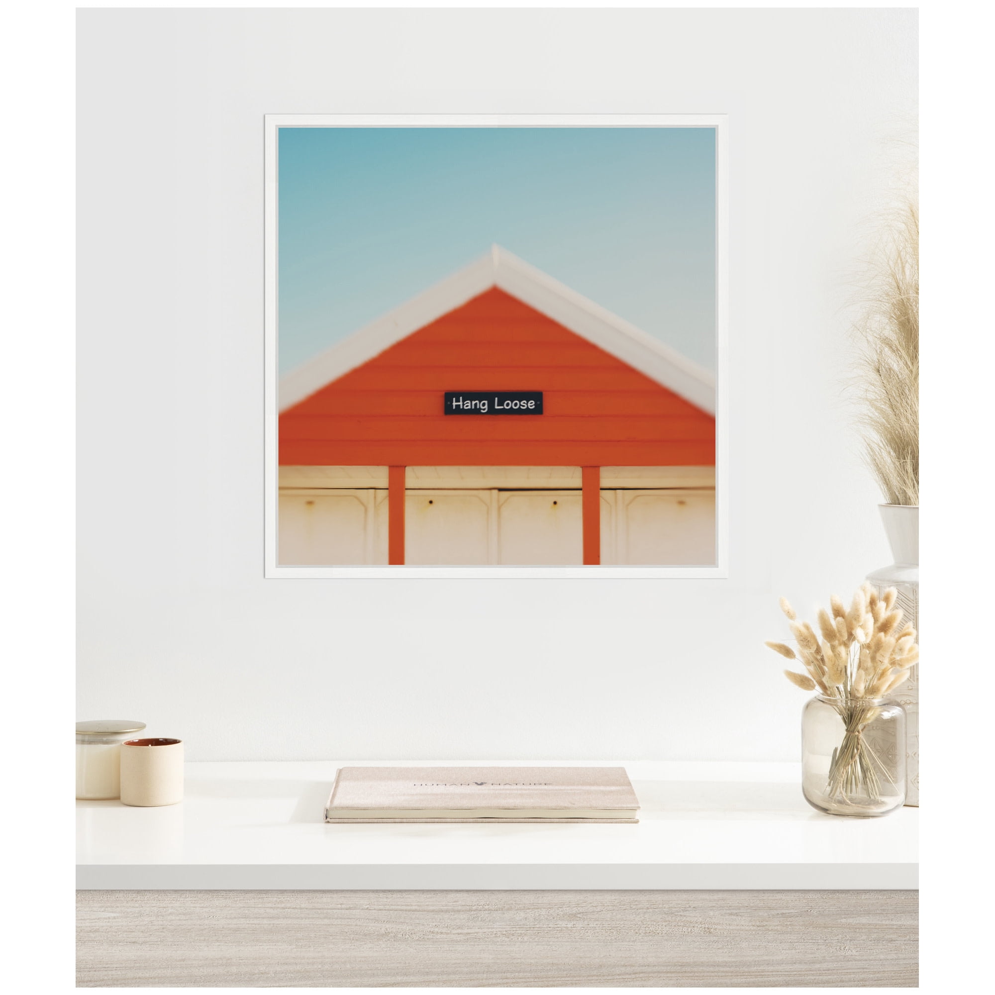 Kate and Laurel Framed Canvas Wall Art Print Hang Loose by Laura Evans ...