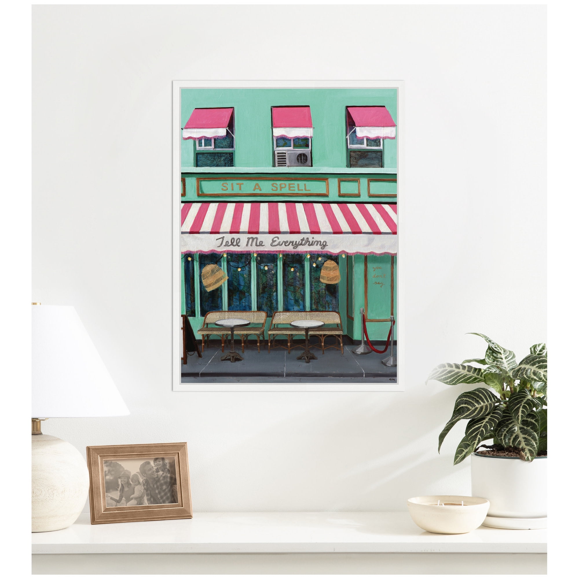 Kate and Laurel Framed Canvas Wall Art Print Sit A Spell by Krista V ...