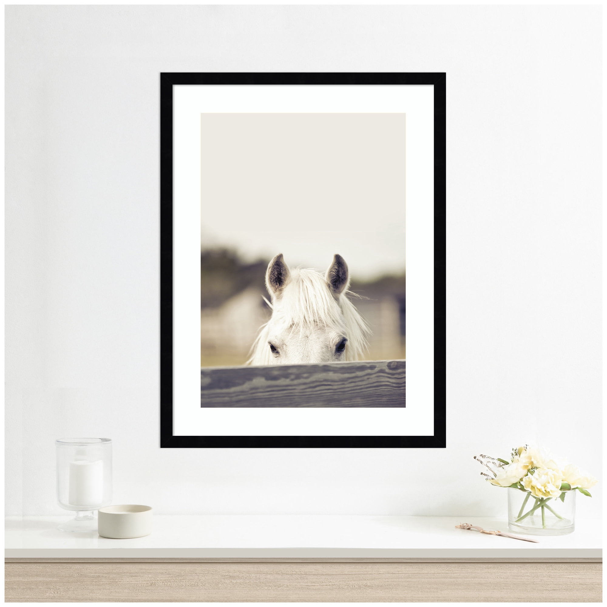Kate and Laurel Framed Wall Art Print Equine Crop by Robert Cadloff, 19 ...