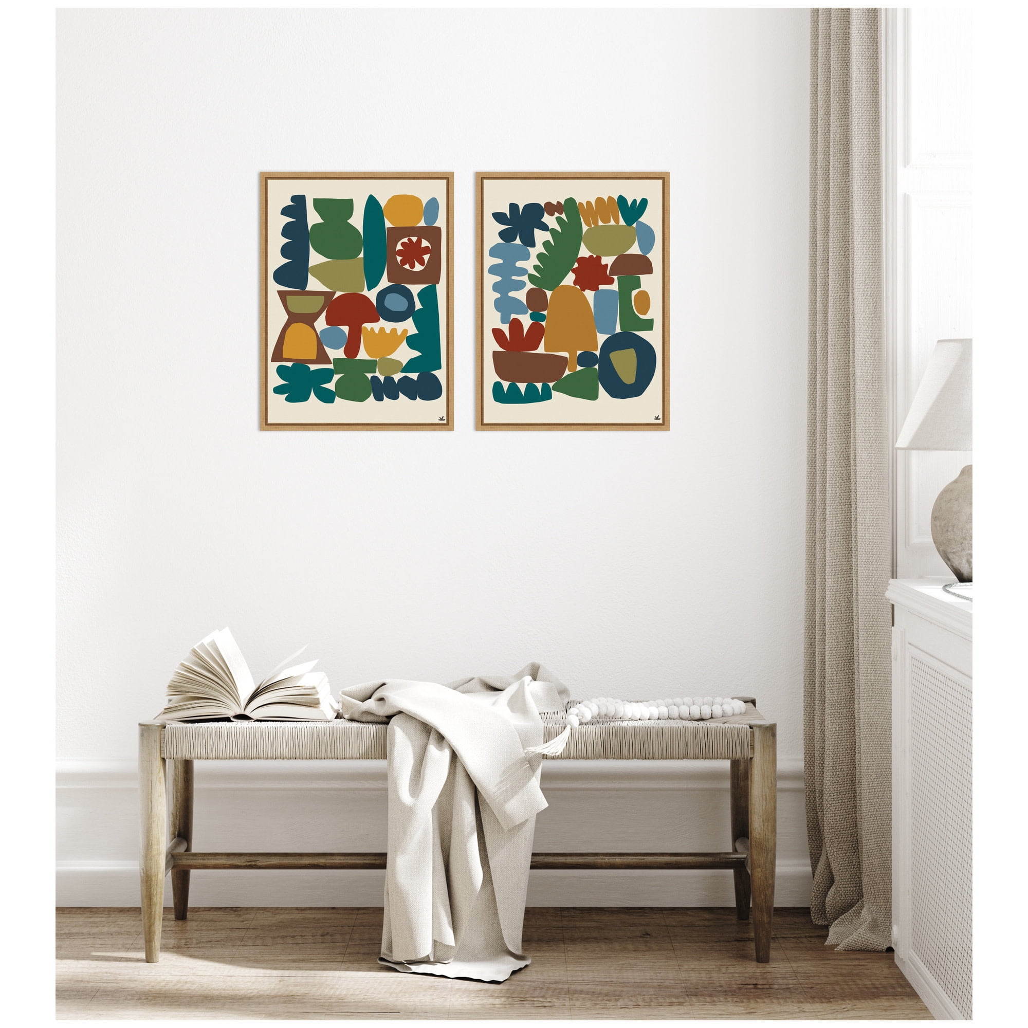 Kate and Laurel Garden Song 2 Piece Framed Canvas Wall Art Set by Kelly ...