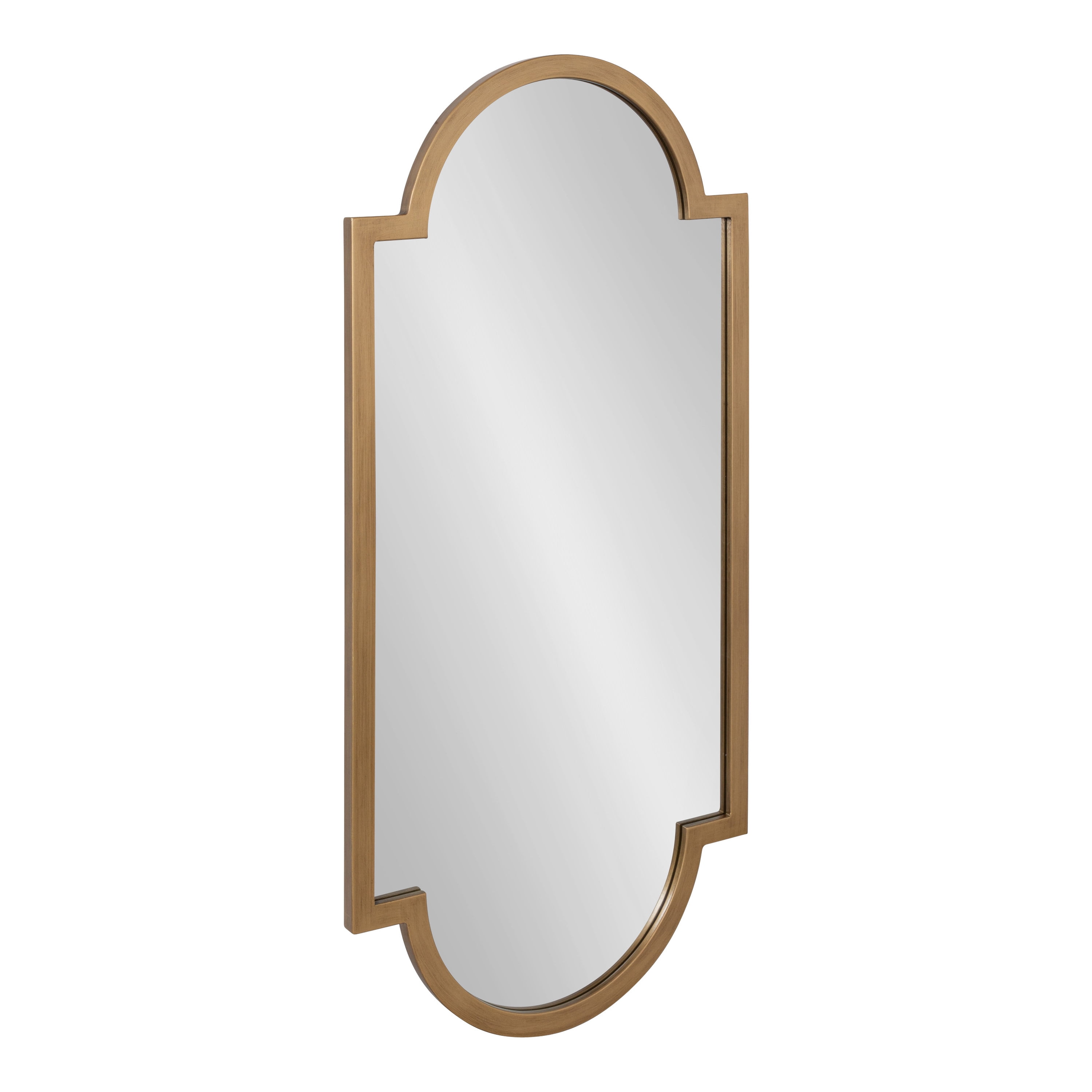 Kate and Laurel Jovie Wooden Panel Wall Mirror, 20x42, Gold, Glam ...