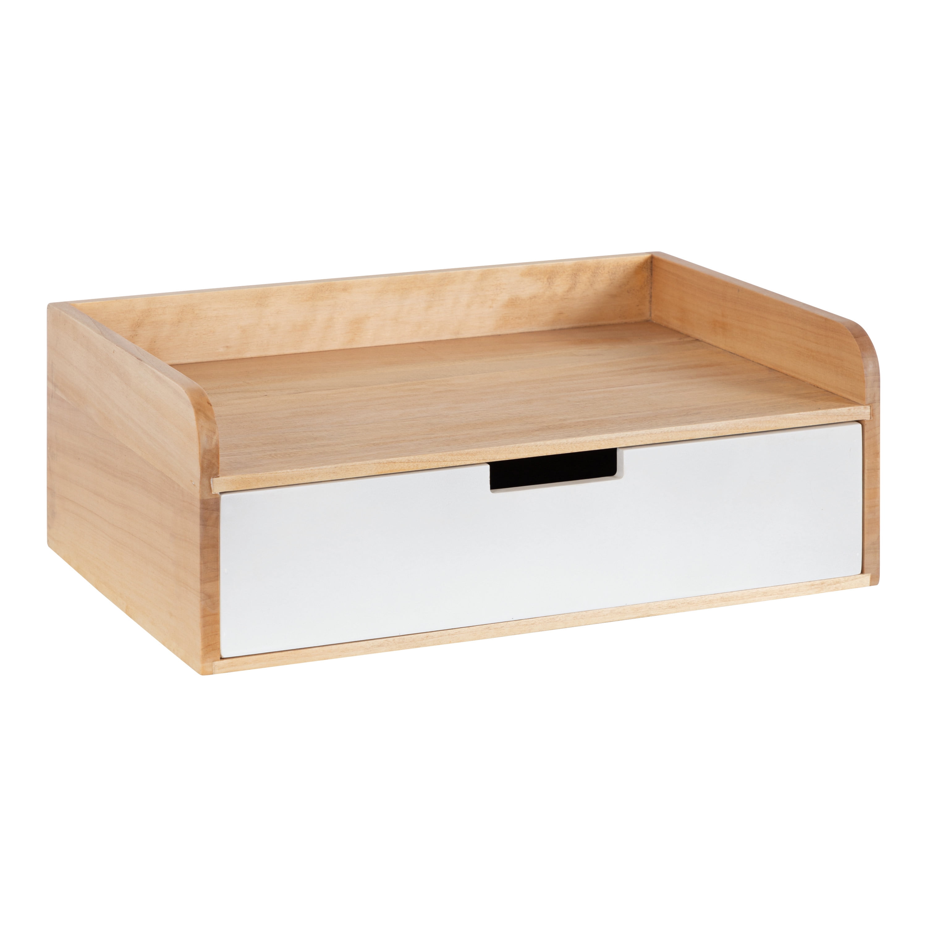 Kate and Laurel Kitt Floating Shelf Side Table with Drawer, 18 x 12 x 6 ...