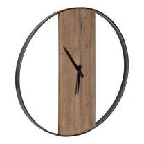 Kate and Laurel Pronte Modern Round Wood and Metal Wall Clock, 22 Inch ...