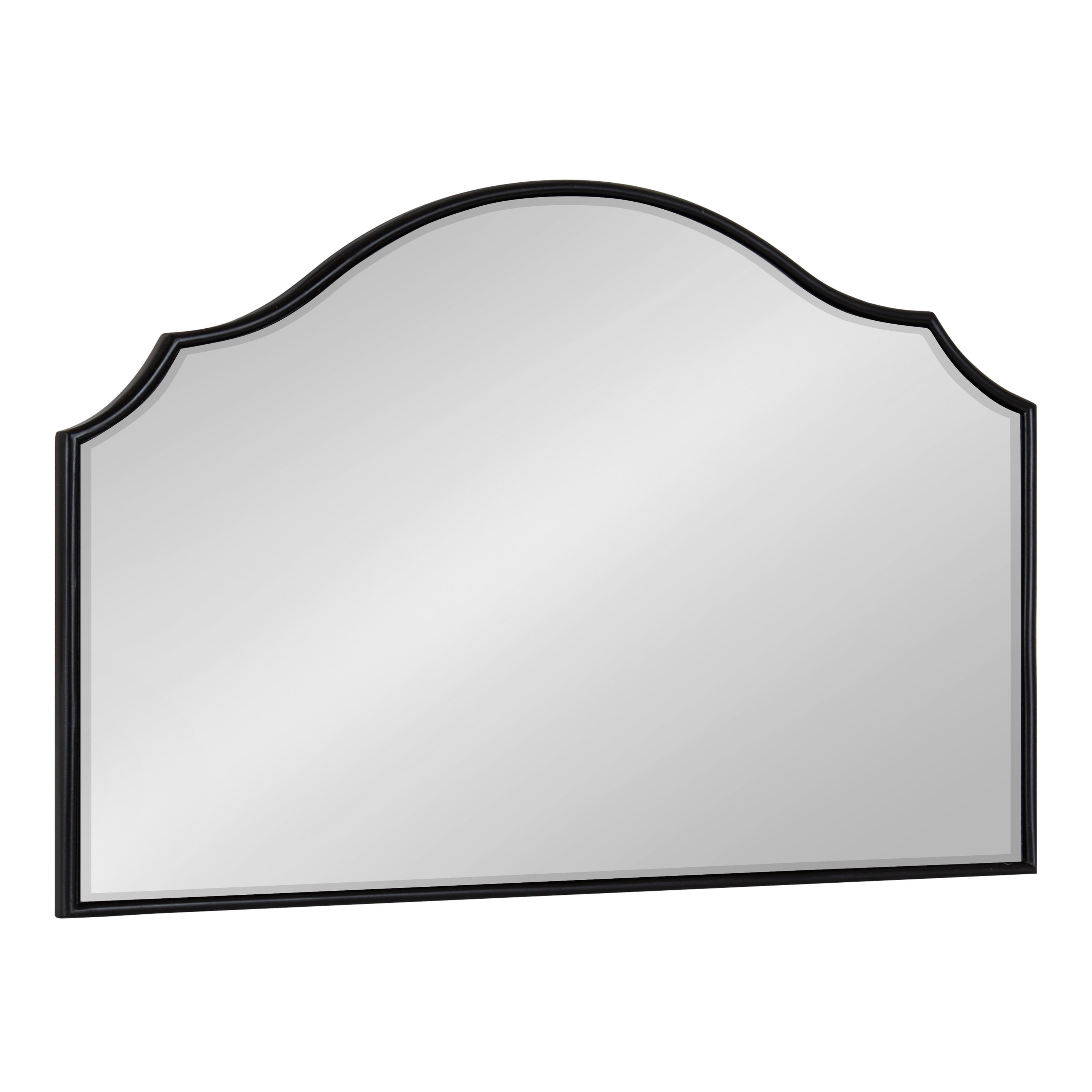 Kate and Laurel Leanna Glam Horizontal Wall Mirror, 18 x 24, Black ...