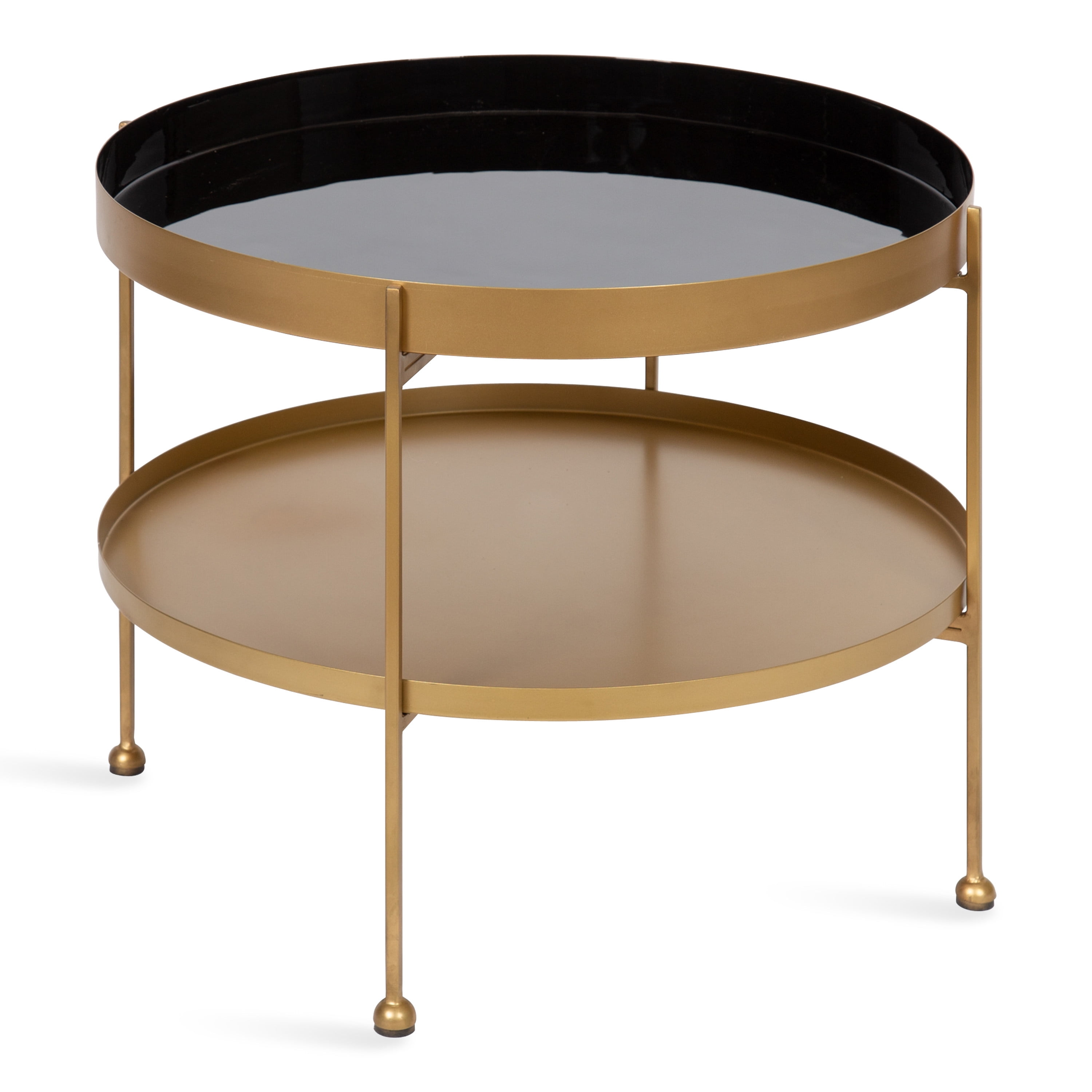 Kate and Laurel Nira Modern Round Tiered Coffee Table, 26 Inch Diameter ...