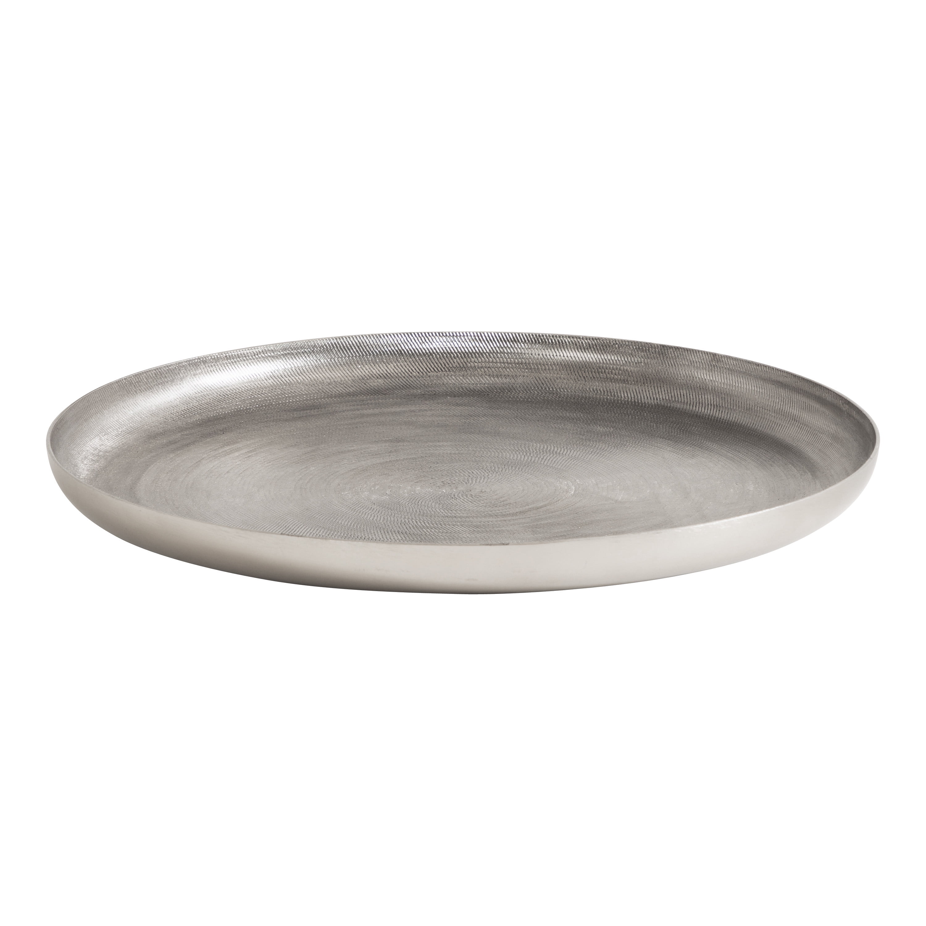 Kate and Laurel Stovring Round Modern Decorative Tray, 16, Silver ...