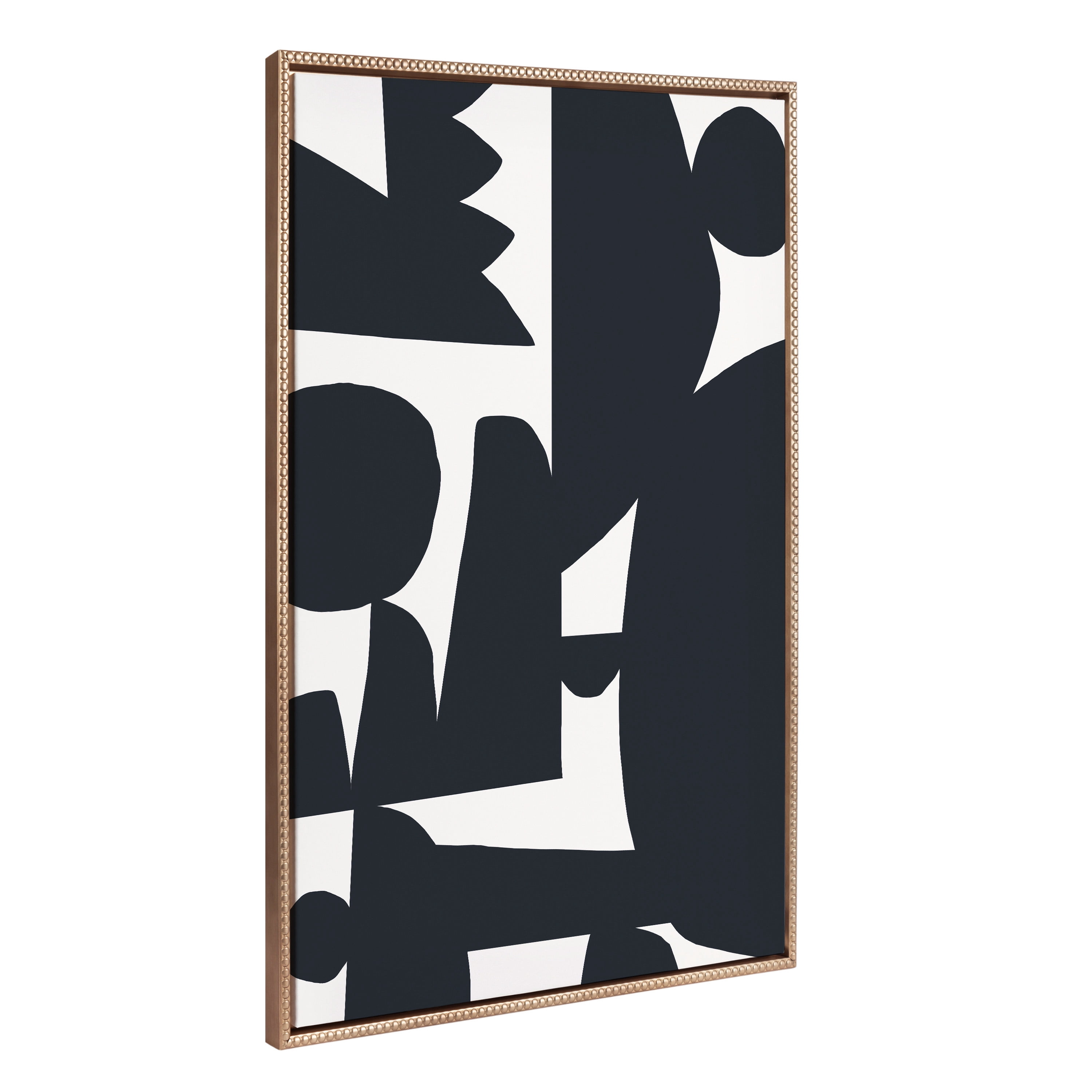 Kate and Laurel Sylvie Beaded Quiet Jungle I Vintage Framed Canvas Wall ...
