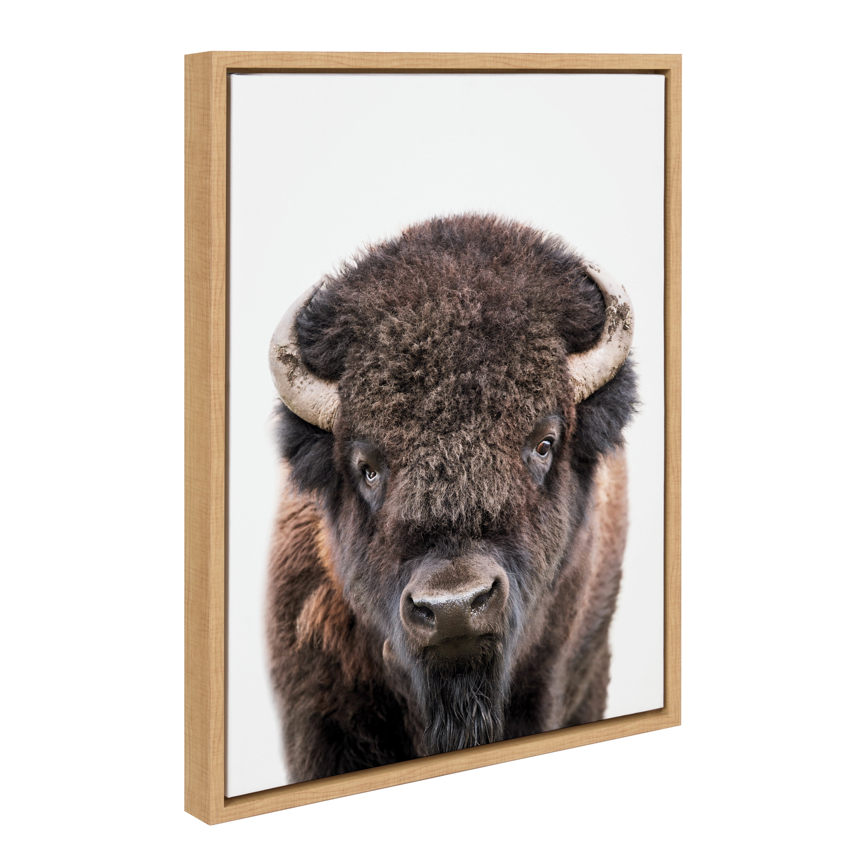 Kate and Laurel Sylvie Bison Portrait Framed Canvas Wall Art by Amy ...