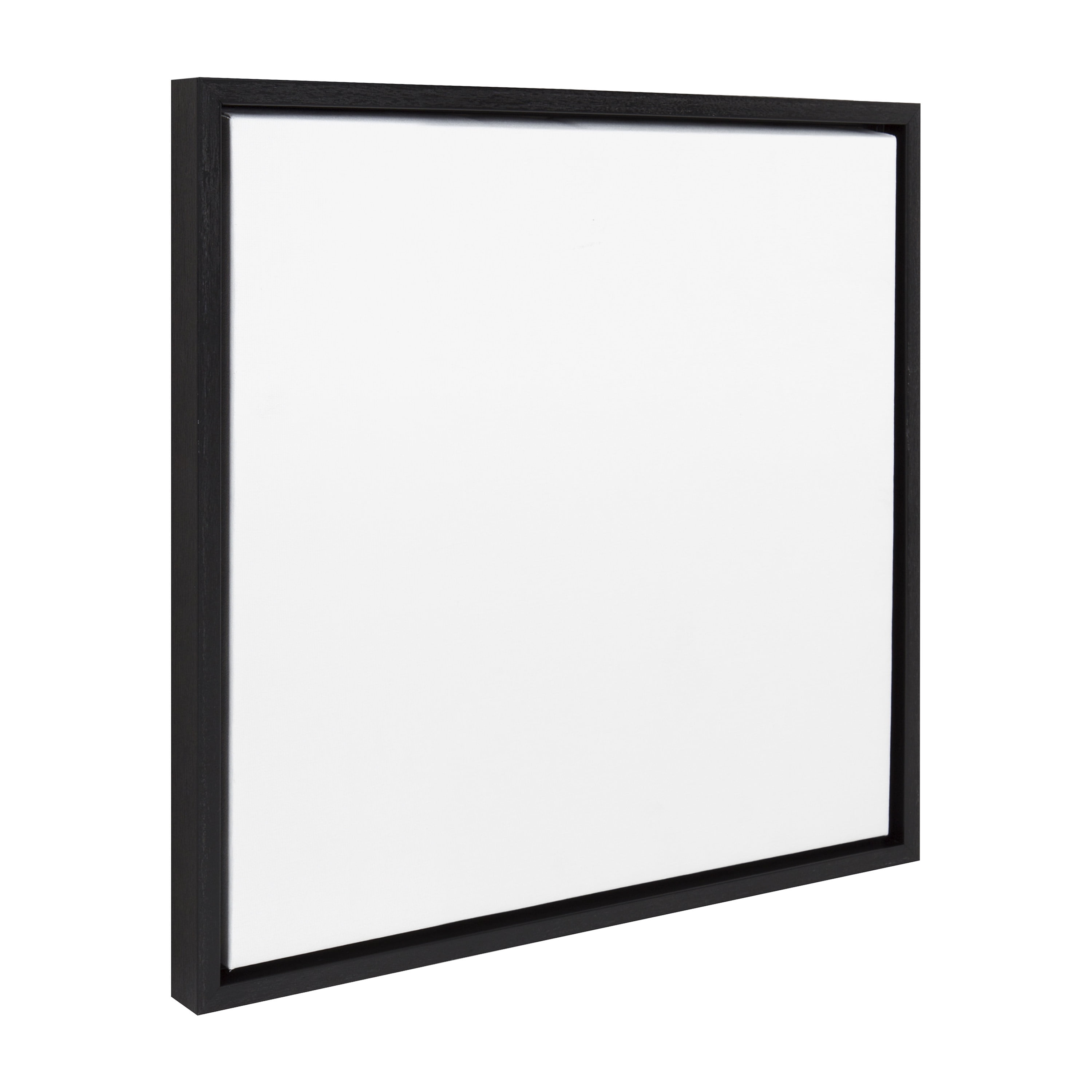 Kate and Laurel Sylvie Blank Canvas Decor, 22x22 Black, Framed Wall Art ...