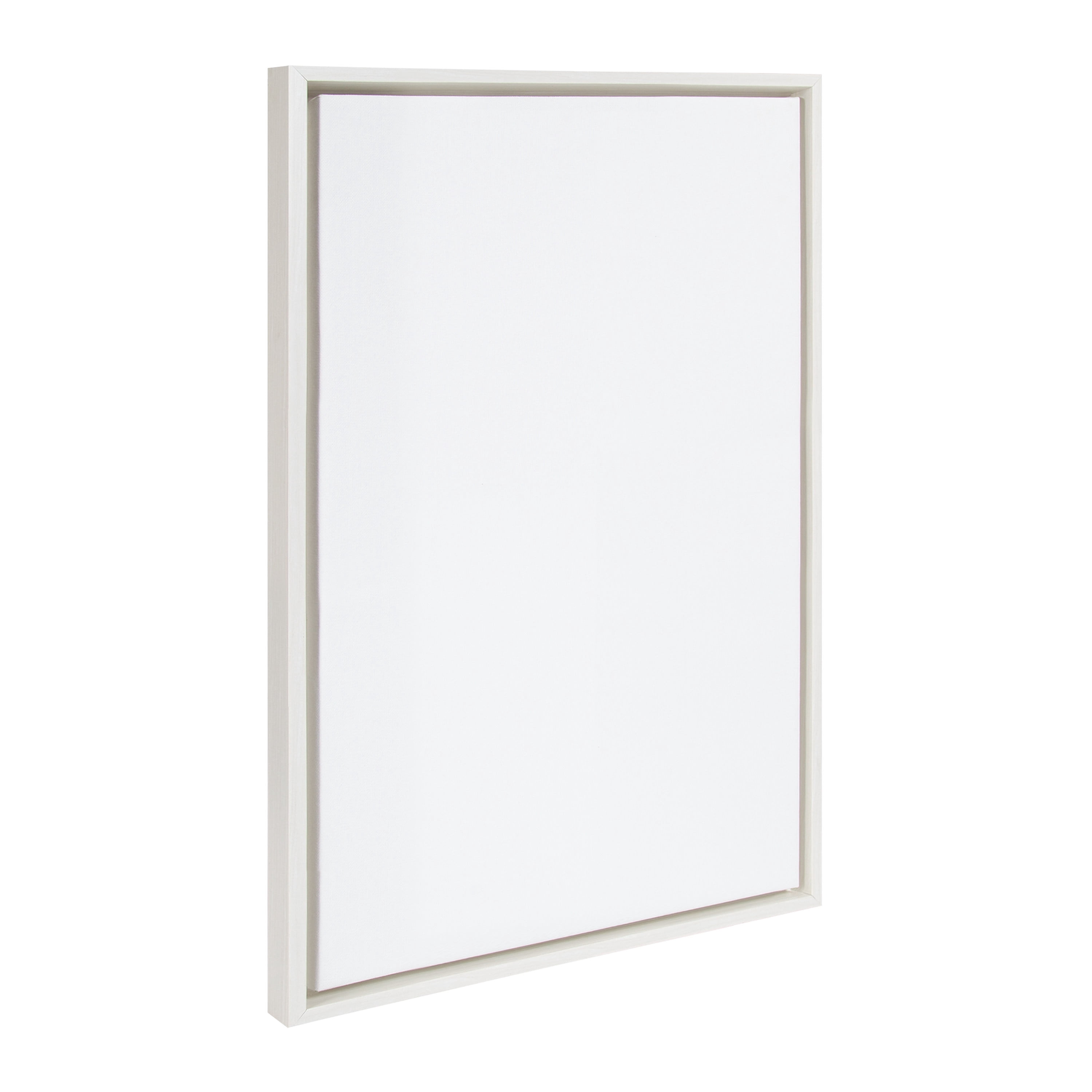 Kate and Laurel Sylvie Blank Framed Canvas Wall Art, 23x33 White ...