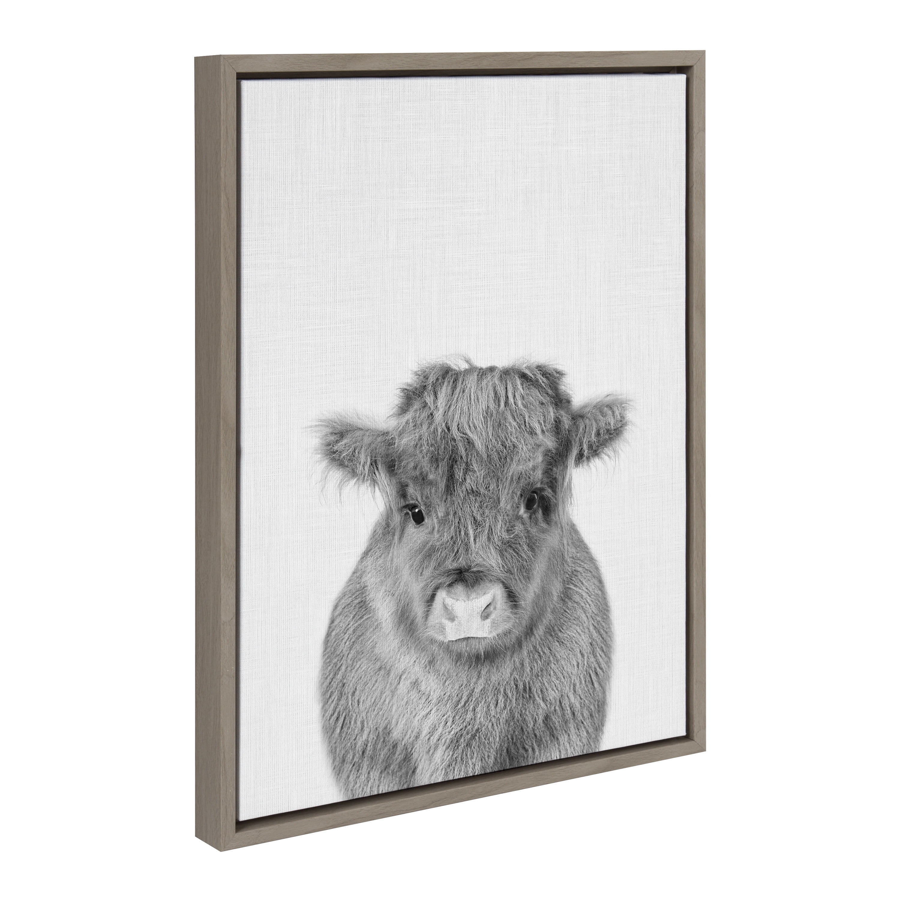 Kate and Laurel Sylvie Calf 4 Framed Canvas Wall Art by Simon Te of Tai ...