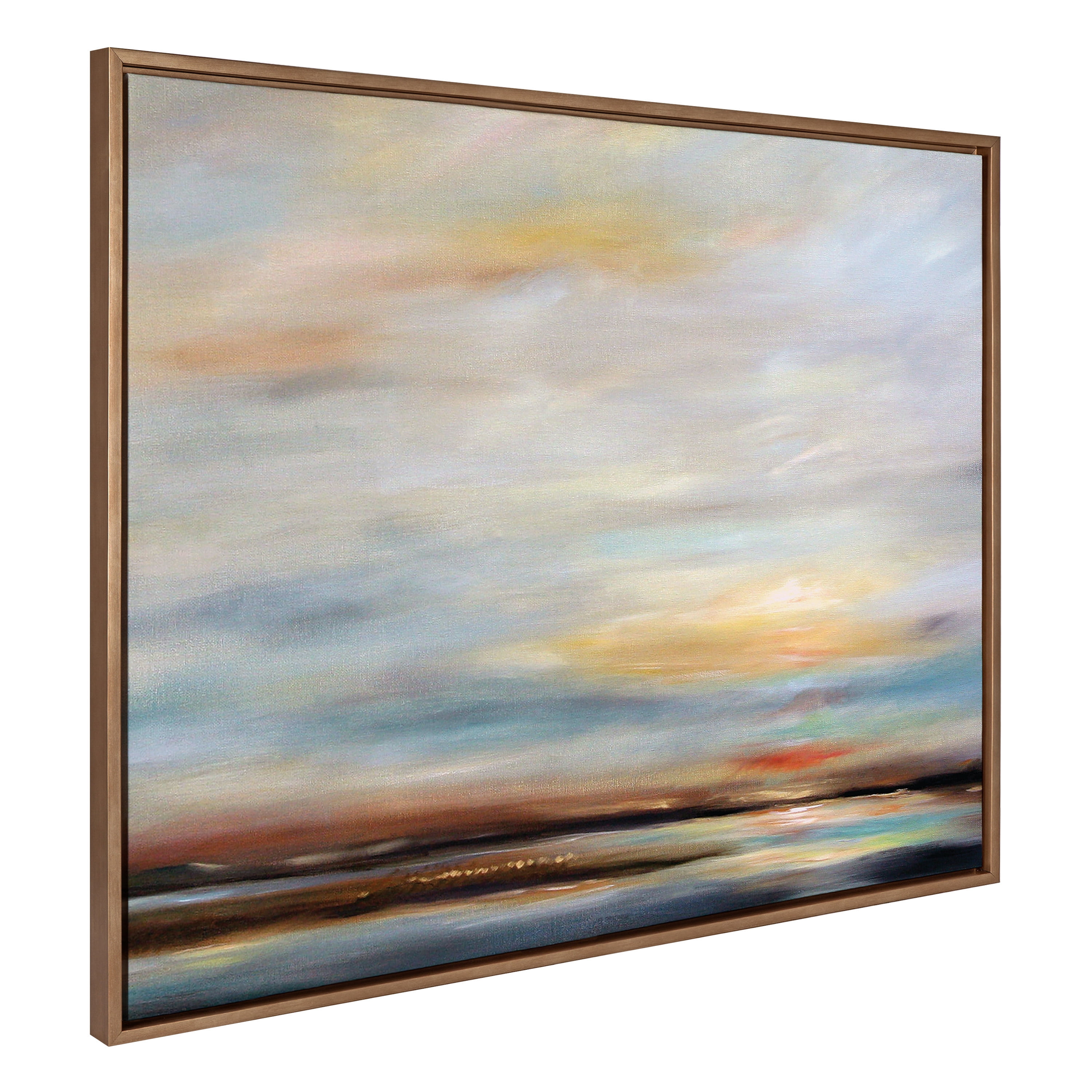 Kate and Laurel Sylvie Carolina Sunset Framed Canvas Wall Art by Mary ...