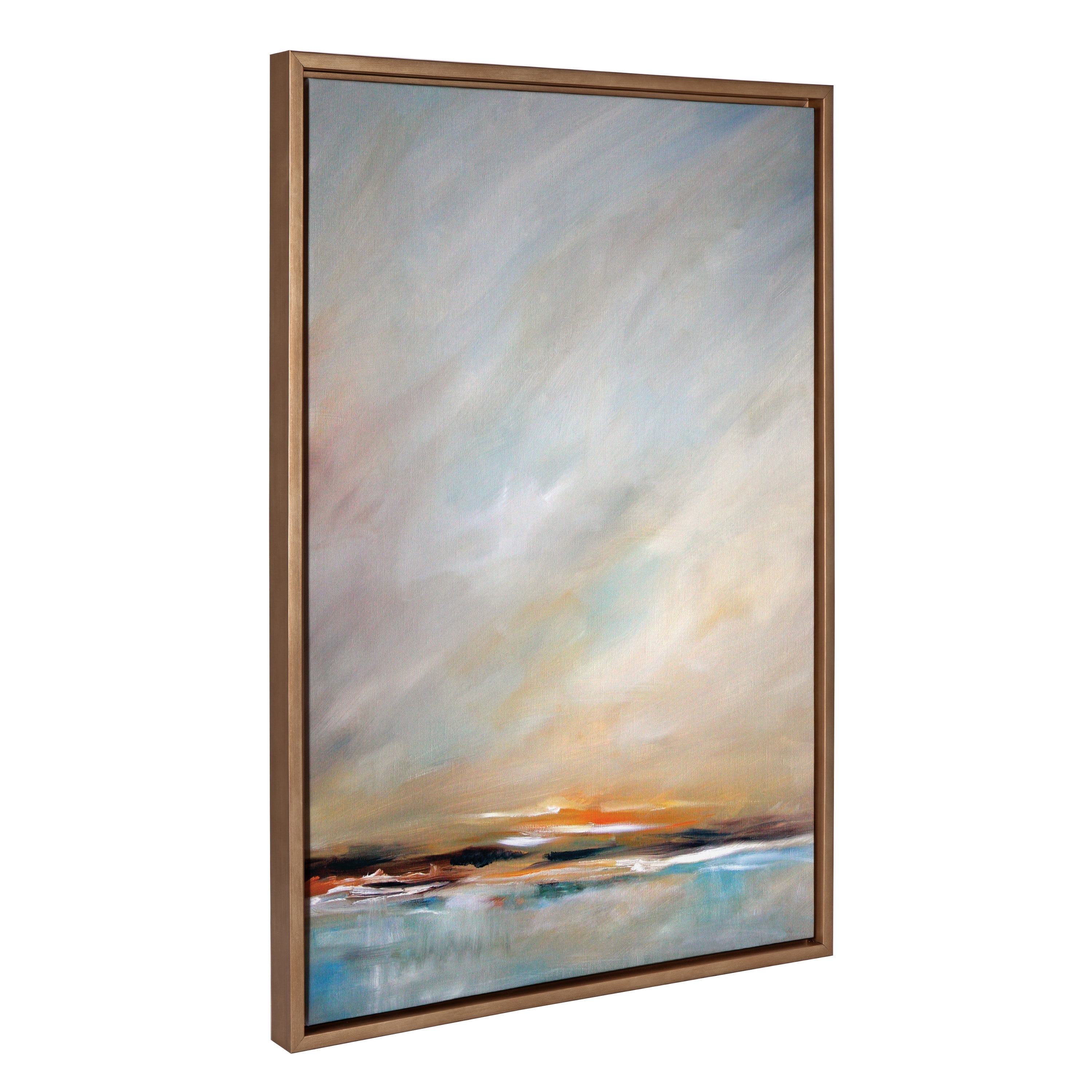 Kate and Laurel Sylvie Days End Framed Canvas Wall Art by Mary Sparrow ...