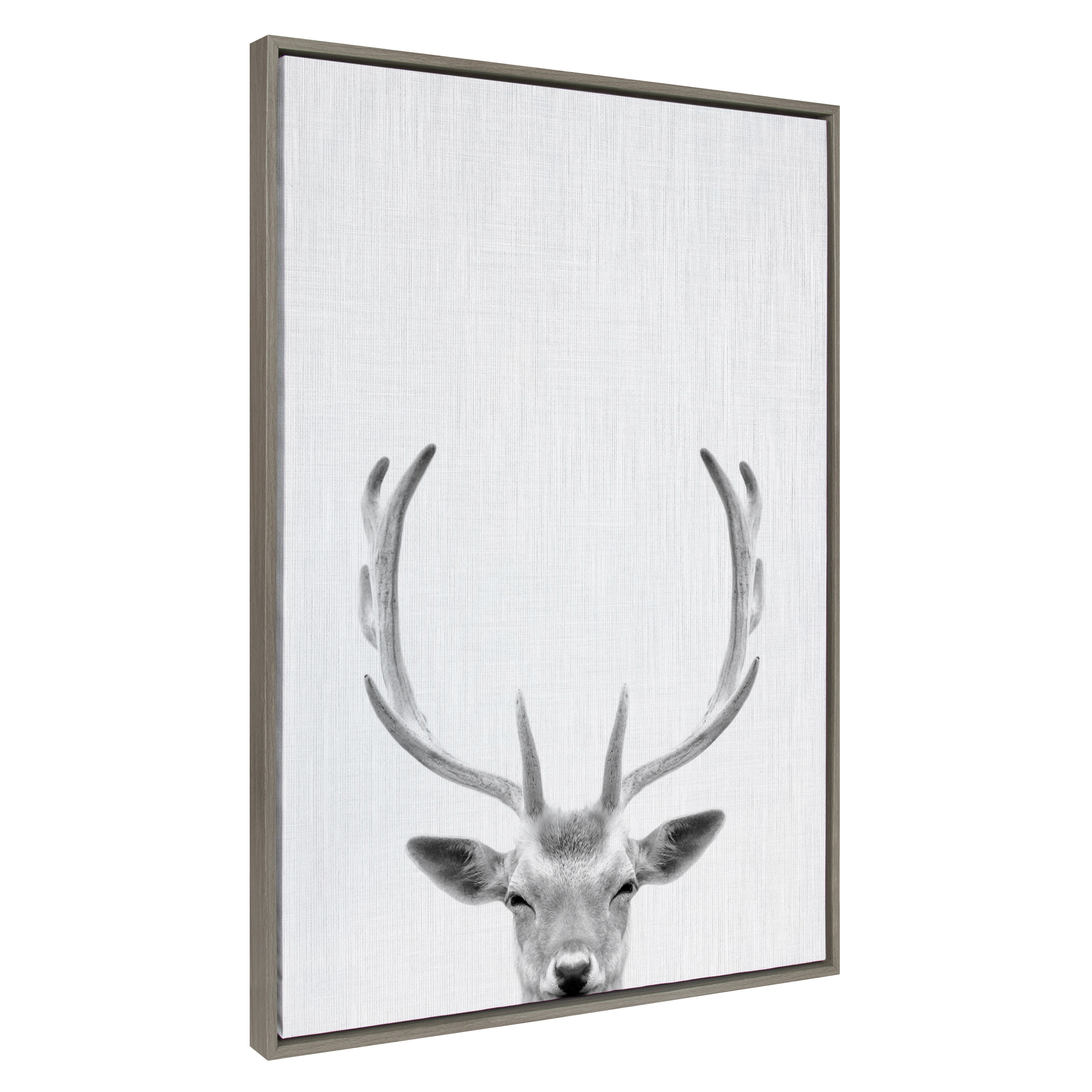 Kate and Laurel Sylvie Deer Framed Canvas Wall Art by Simon Te of Tai ...
