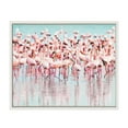 Kate and Laurel Sylvie Flamingos in Water Animal Print Framed Canvas ...