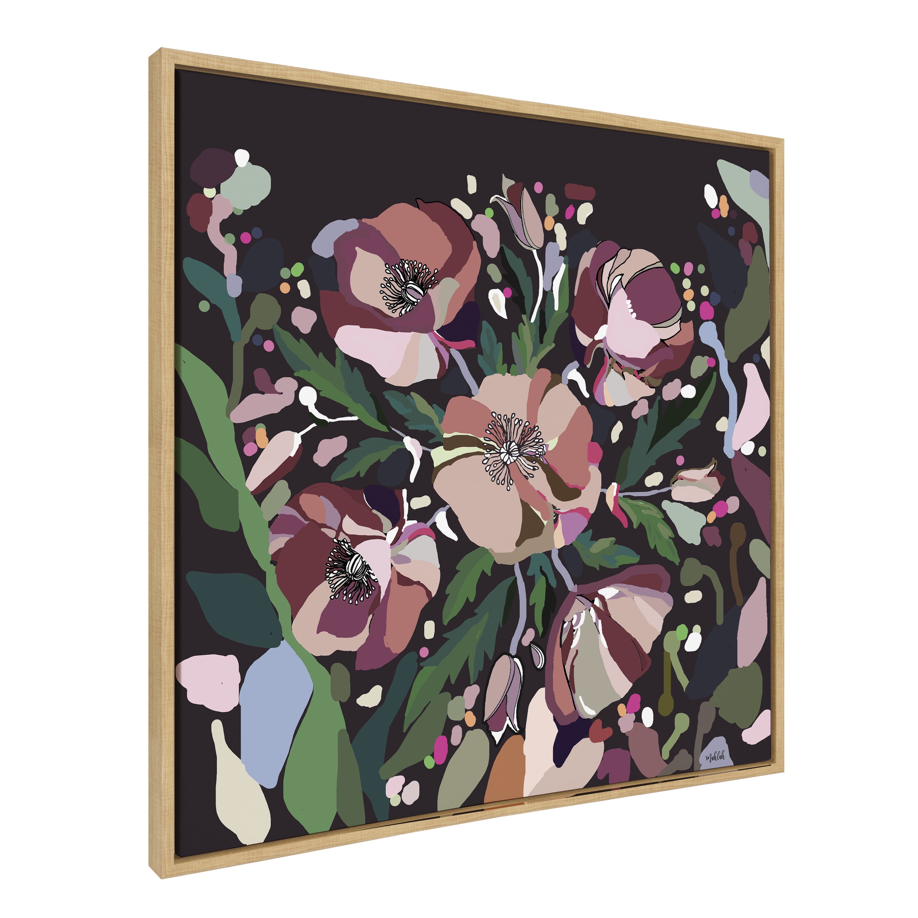 Kate and Laurel Sylvie Flowers Framed Canvas Wall Art by Inkheart ...