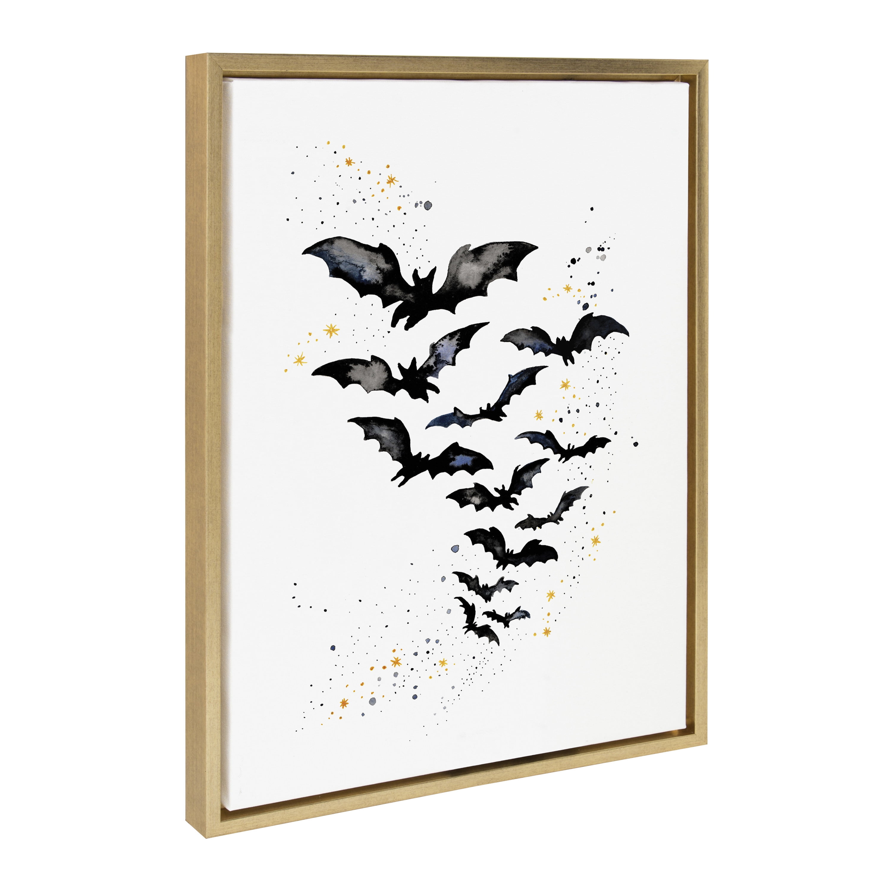 Kate and Laurel Sylvie Goth Bats Framed Canvas Wall Art by Viola ...