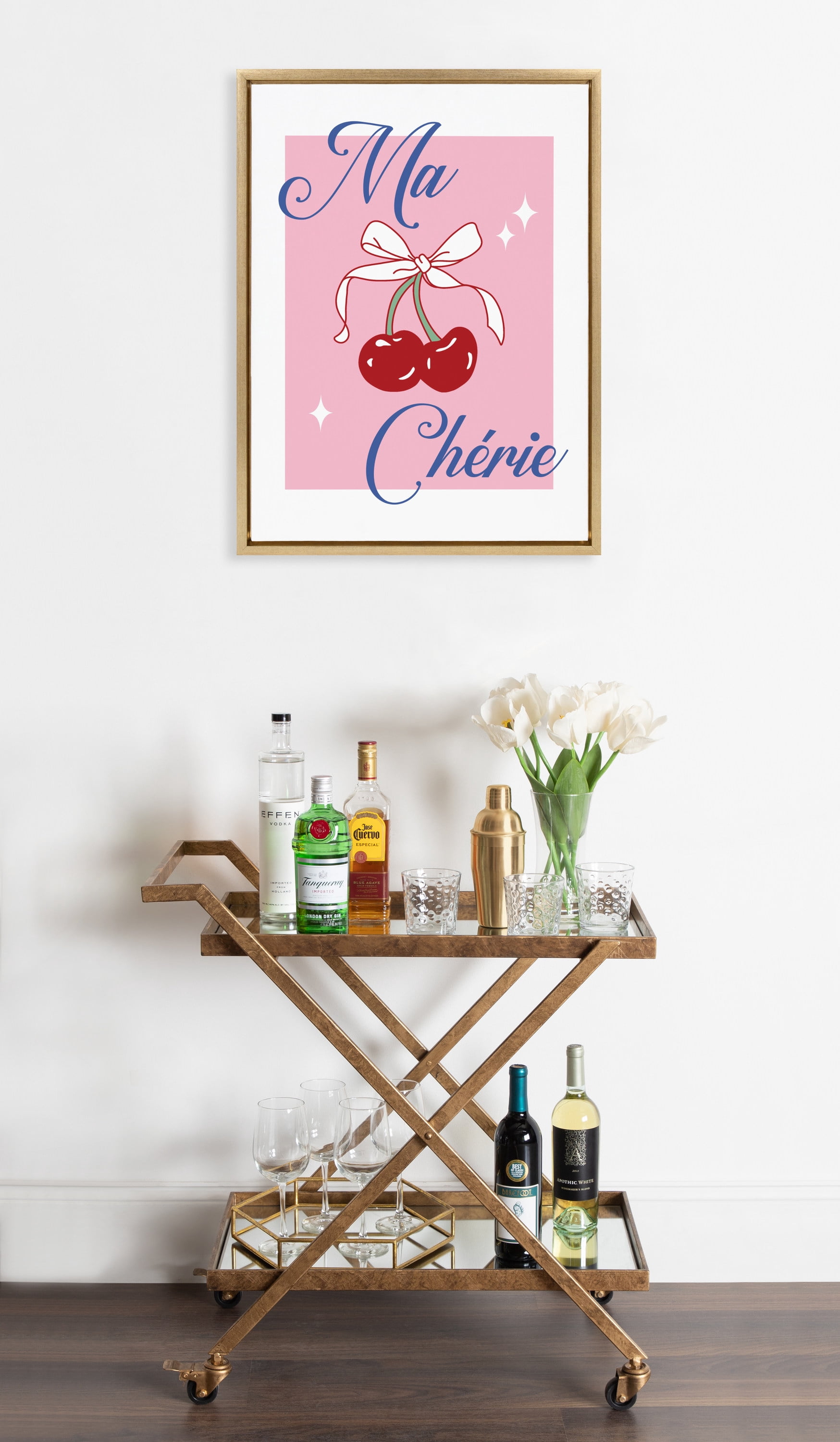 Kate and Laurel Sylvie Ma Cherie Framed Canvas Wall Art by Alli ...