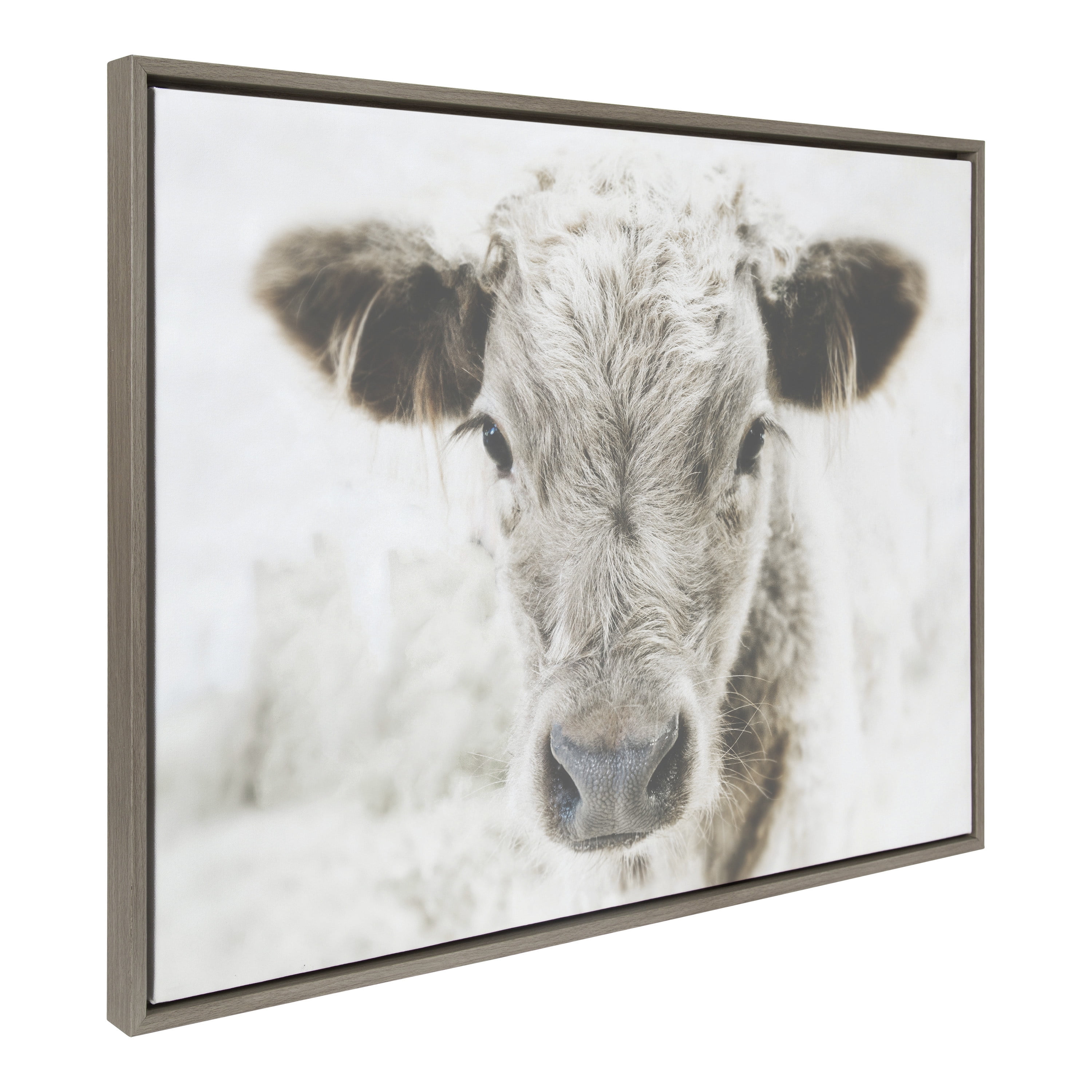 Kate and Laurel Sylvie Moo Framed Canvas Wall Art by Alicia Abla, 28x38 ...