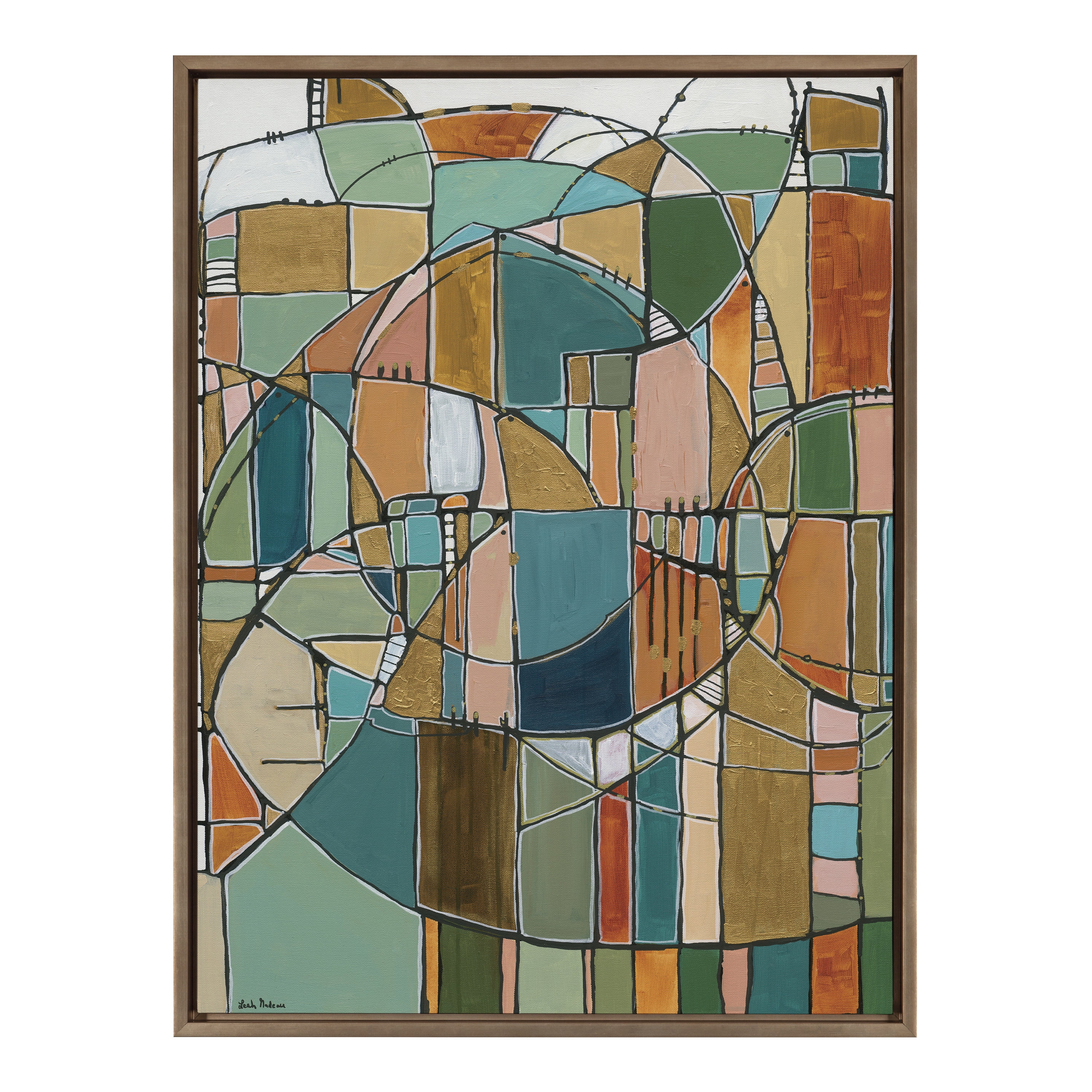Kate and Laurel Sylvie Stardust Chords Framed Canvas Wall Art by Leah ...