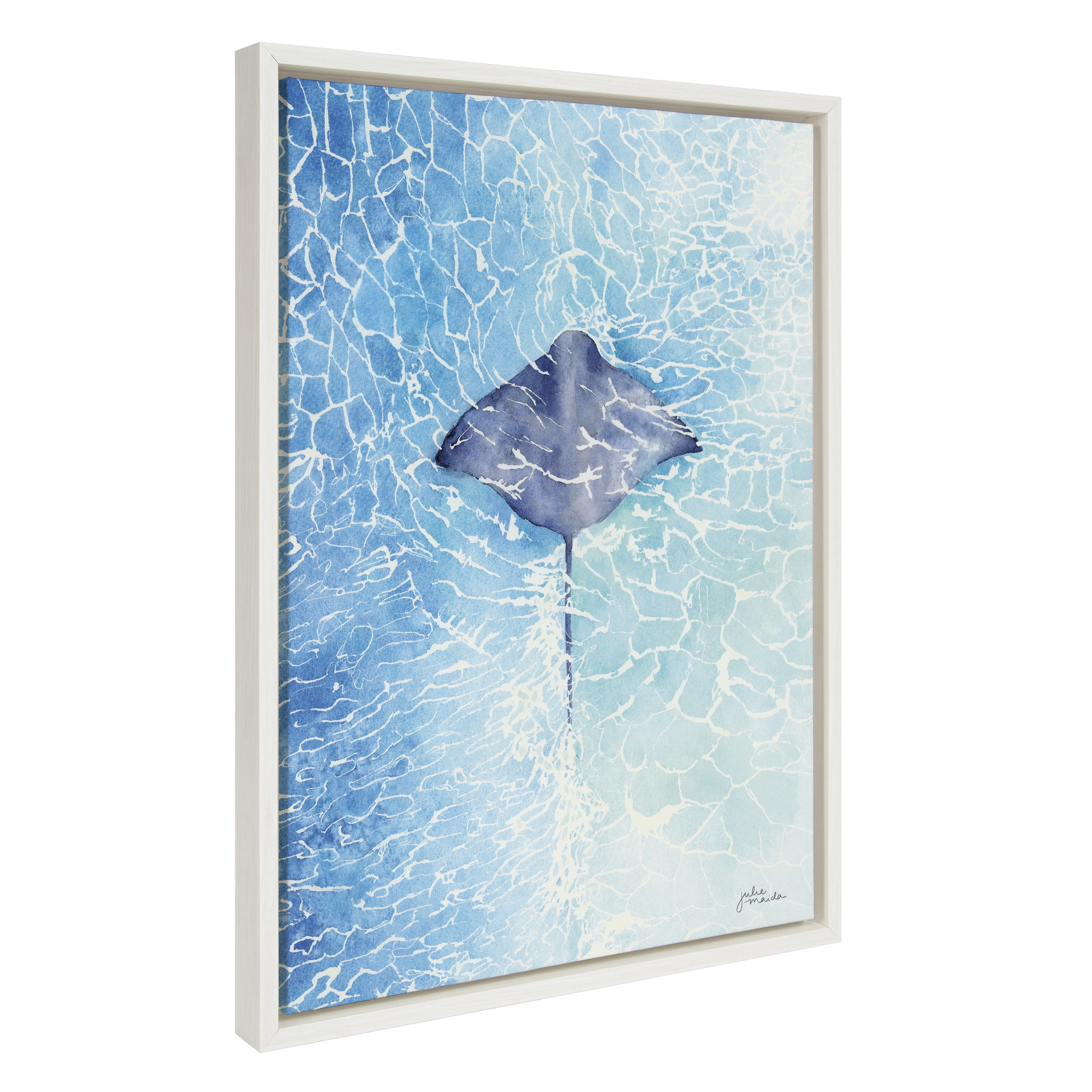 Kate and Laurel Sylvie Stingray Framed Canvas Wall Art by Julie Maida ...