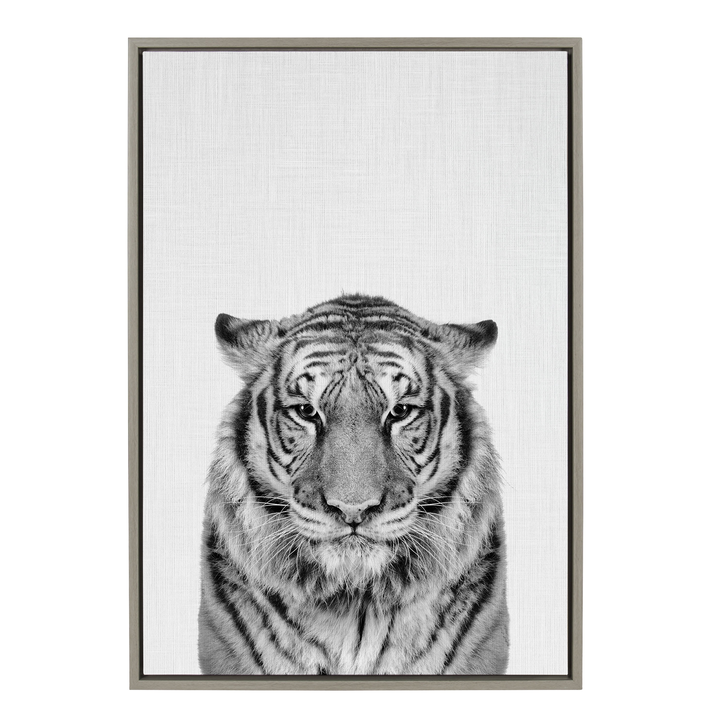 Kate and Laurel Sylvie Tiger Portrait Framed Canvas Wall Art by Simon ...