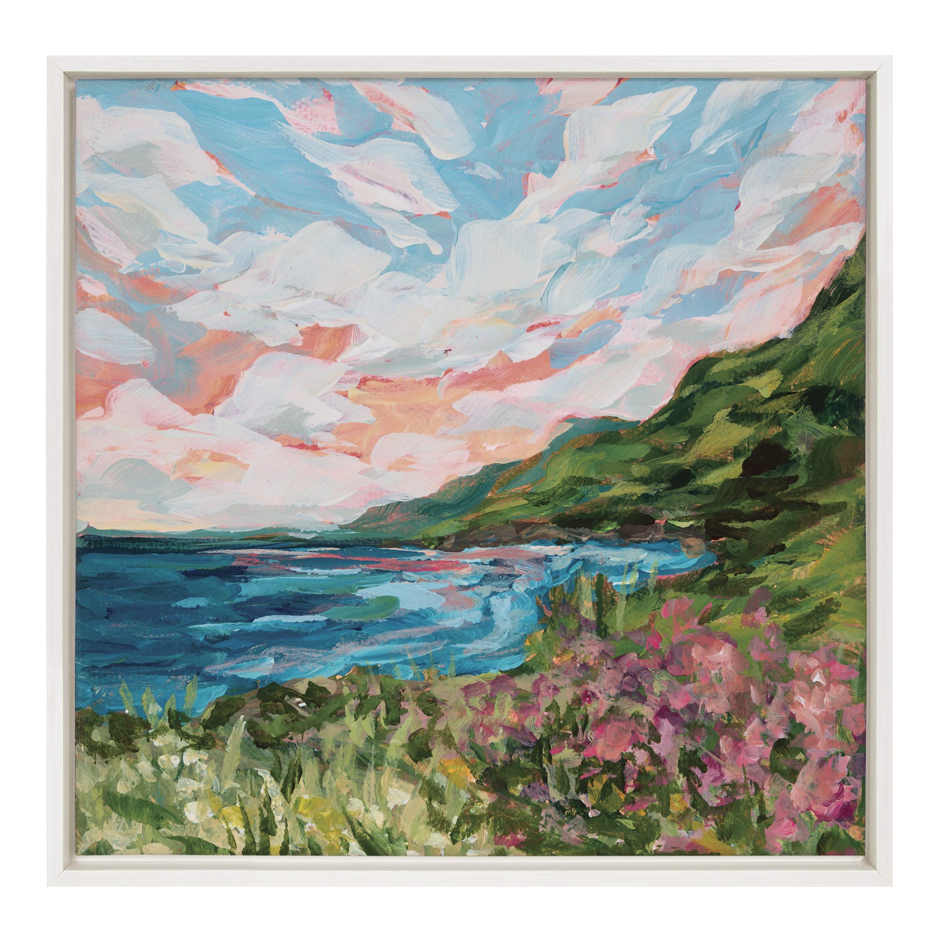 Kate and Laurel Sylvie Virgin Islands Framed Canvas Wall Art by Emily ...