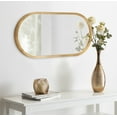 Kate and Laurel Travis Modern Capsule Wood Framed Wall Mirror, 12 x 24 ...