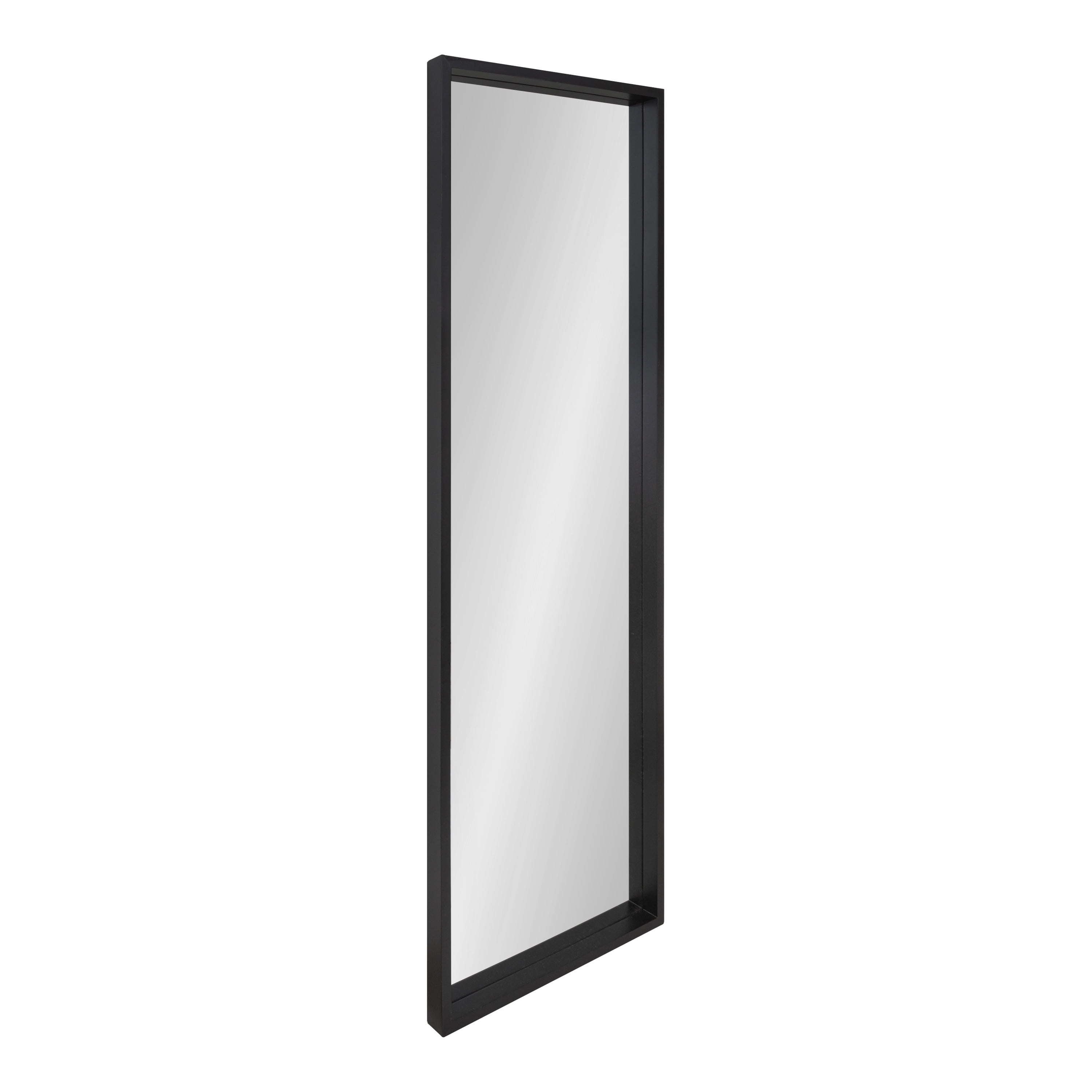 Kate and Laurel Travis Modern Wall Mirror, 16 x 48, Black, Full-Body ...