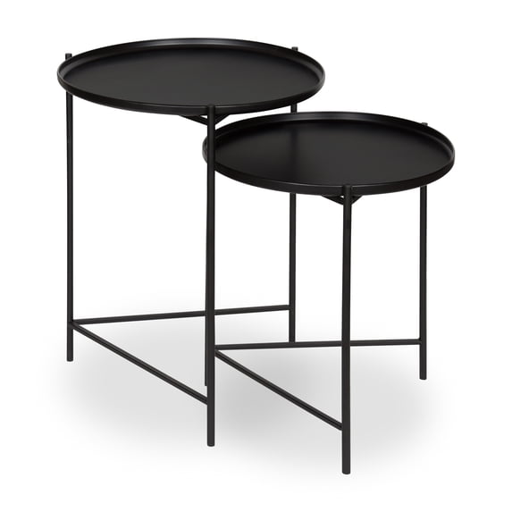 Free Shipping! Kate and Laurel - Ulani Set of 2 Nested Round Metal End ...