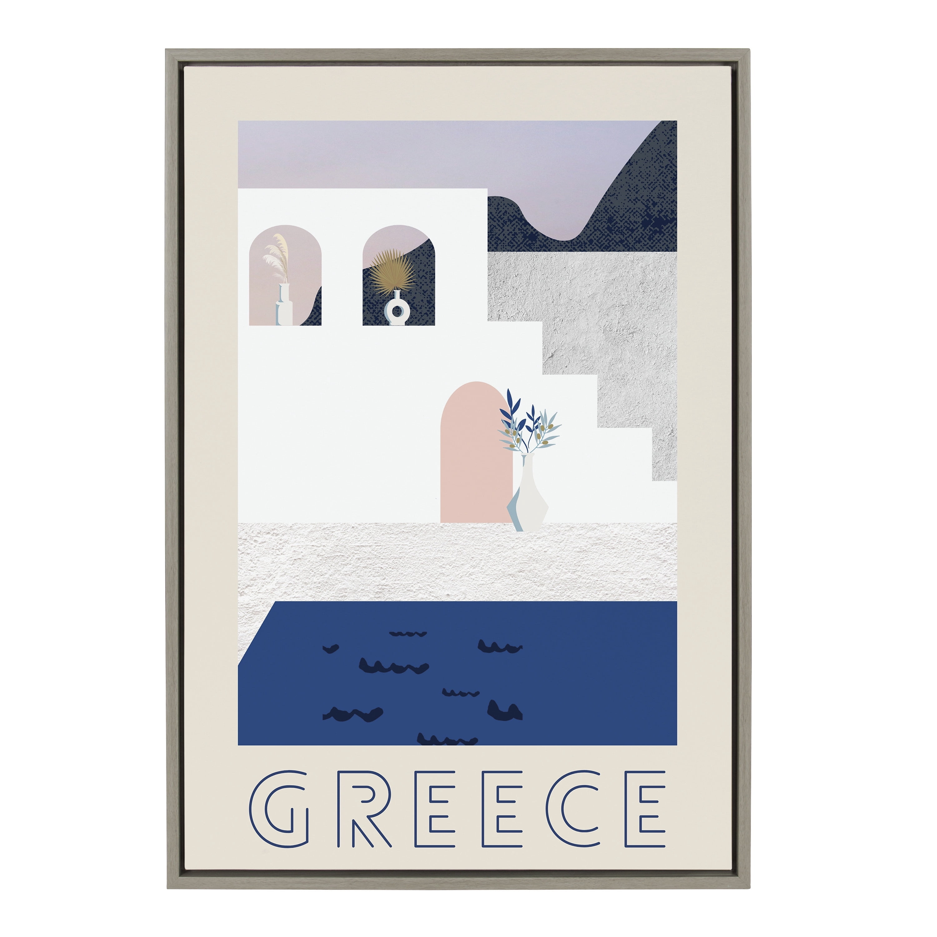 Kate and Laurel x Chay O. Collaboration Travel Poster Greece Framed ...