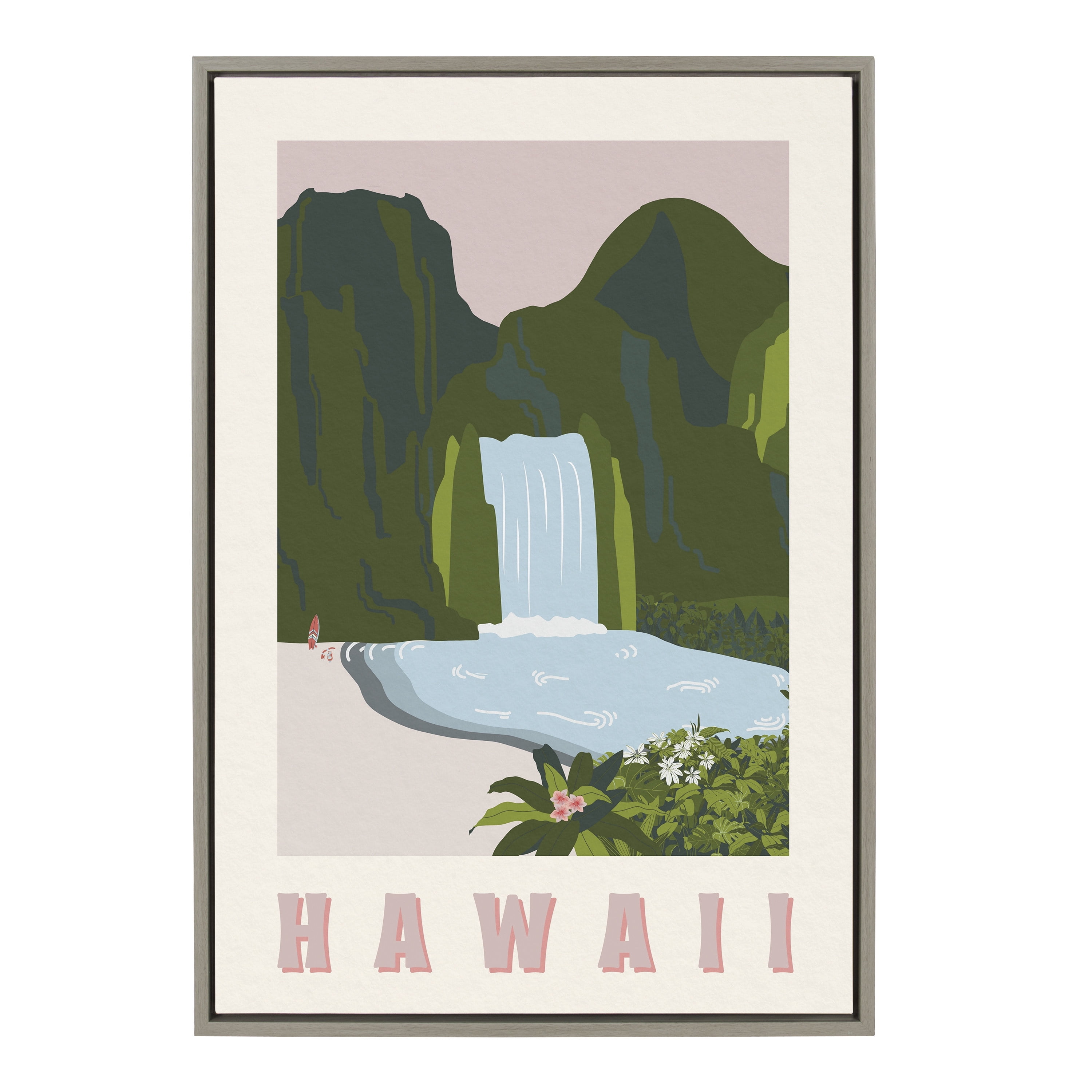 Kate and Laurel x Chay O. Collaboration Travel Poster Hawaii Framed ...