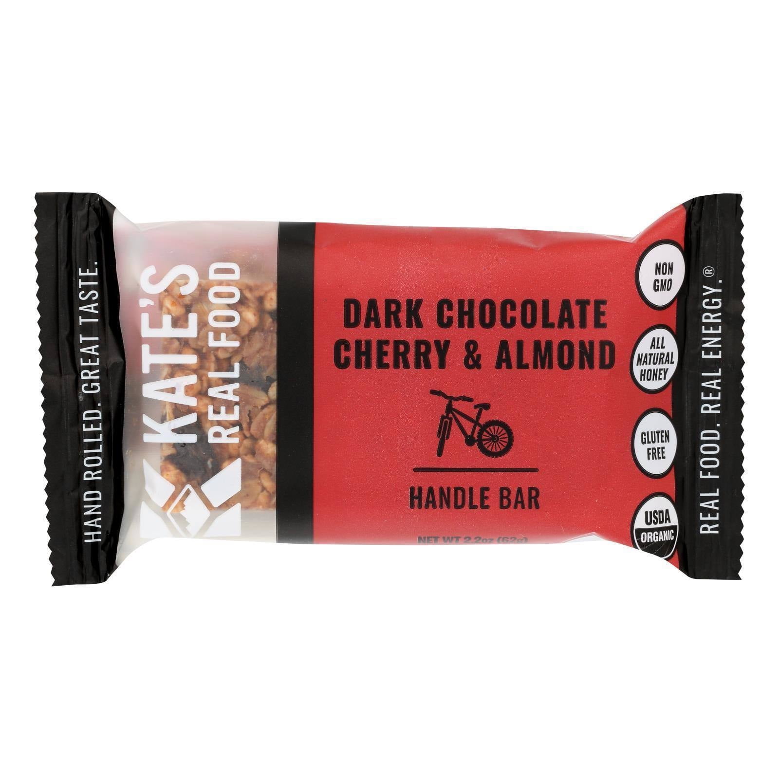 Kate's Real Food - Bar Hndl Dark Chy Almond - Case of 12 - 2.2 OZ ...