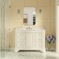 "Katherine 48"" Bathroom Vanity with White Cabinet and Authentic ...