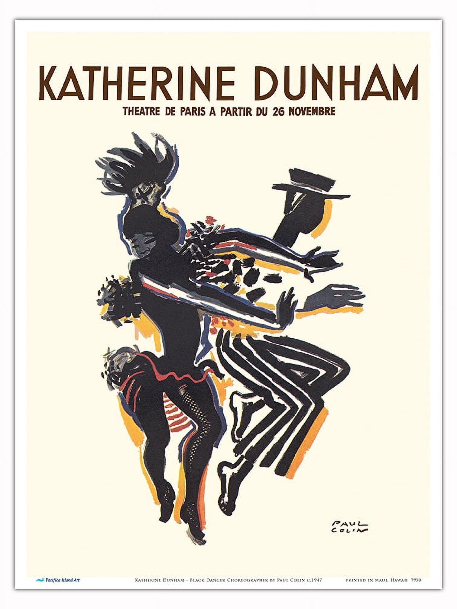 Katherine Dunham - Black Dancer Choreographer - Vintage Dance Poster by ...