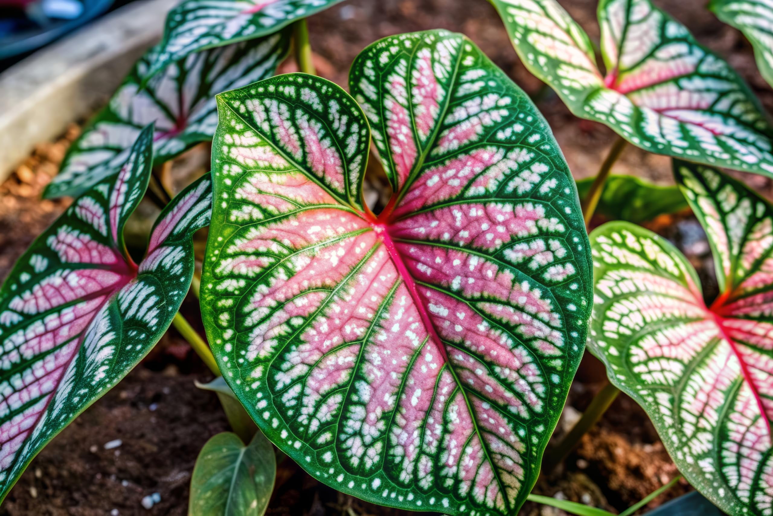 Kathleen Caladium Bulbs for Planting - Perennial Hosta, Elephant Ears ...