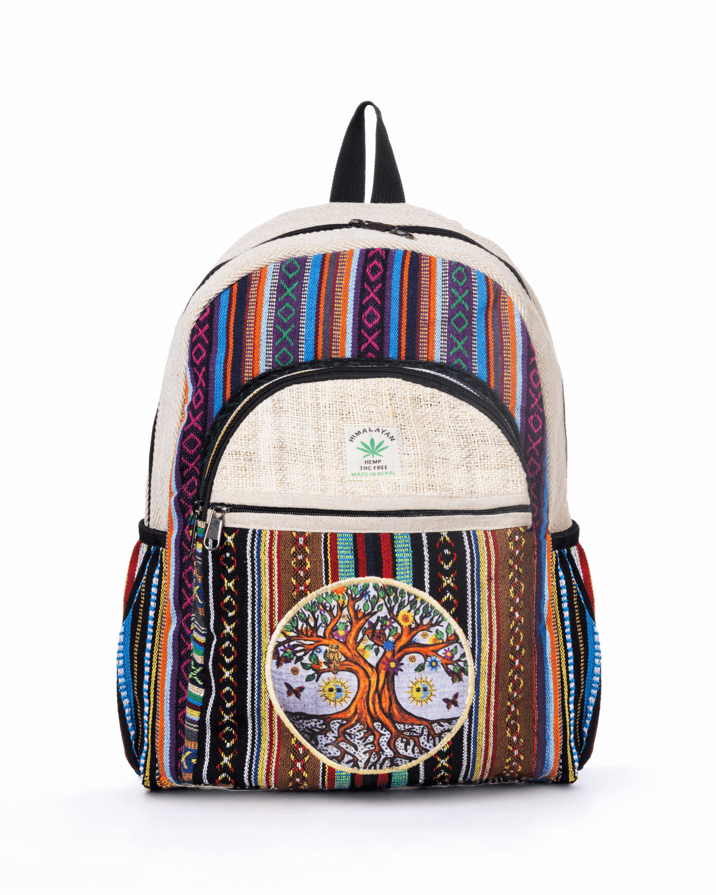 Kathmandu Collection Handmade Cotton and Hemp Tree of Life Backpack ...