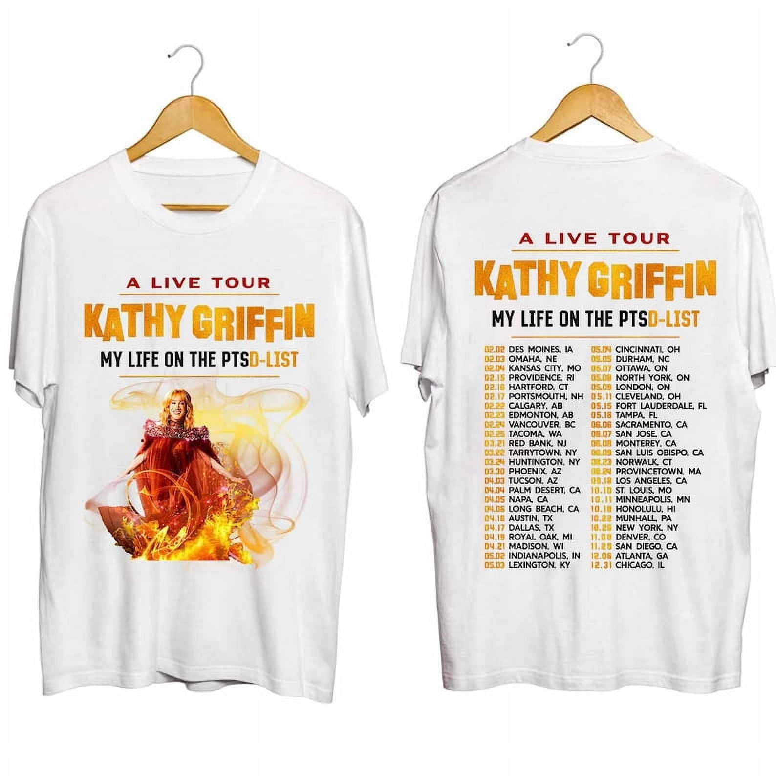 Kathy Griffin - My Life on the PTSD List 2024 Tour Shirt , Kathy ... Kathy Griffin - My Life on the PTSD List 2024 Tour Shirt , Kathy ...