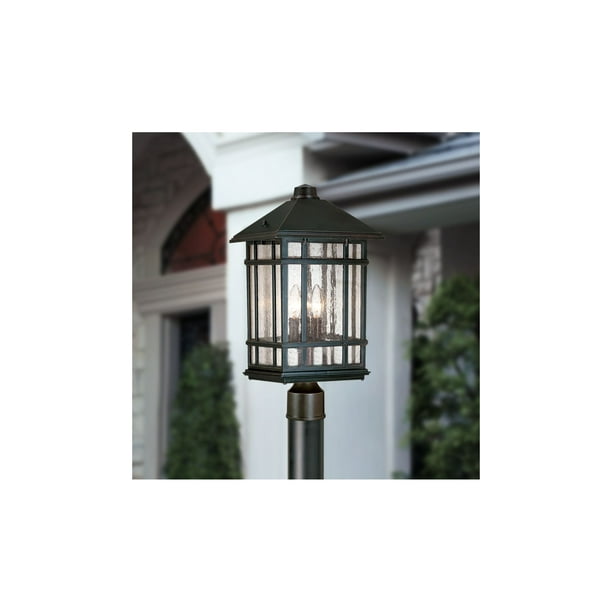 Kathy Ireland Sierra Craftsman Rustic Outdoor Post Light Rubbed Bronze ...