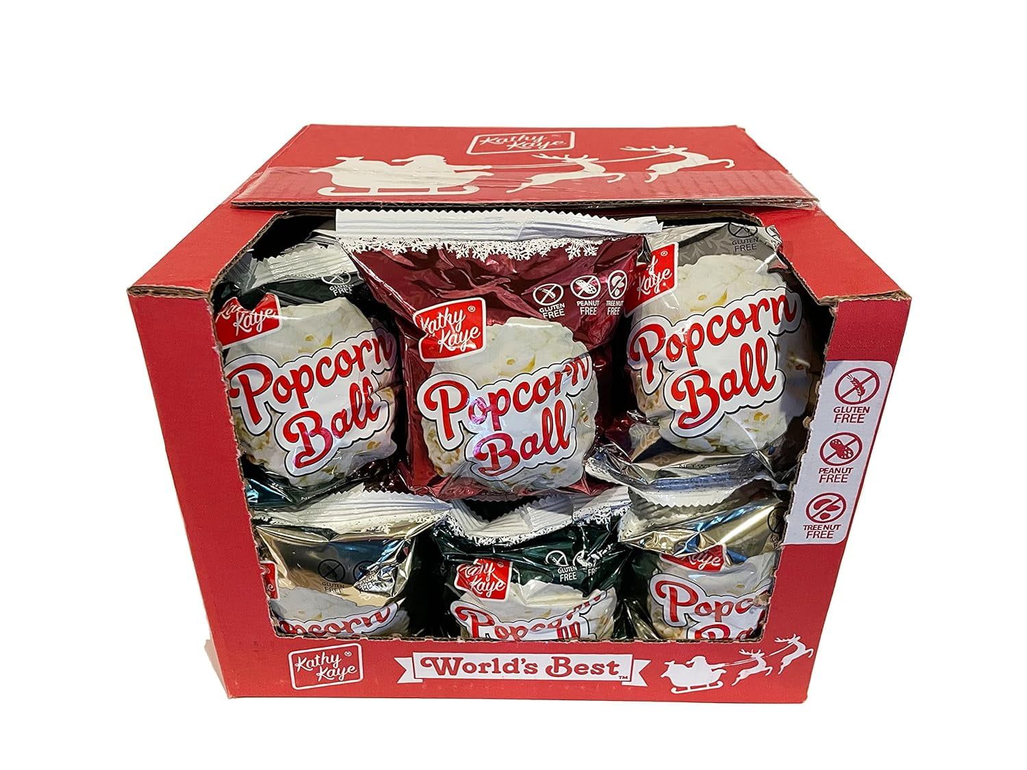 Kathy Kaye Christmas Popcorn Balls – Holiday Snack for Stockings & Gift ...