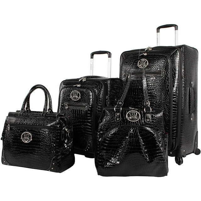Kathy Van Zeeland 4-Piece Lightweight PVC Luggage Set, Expandable ...