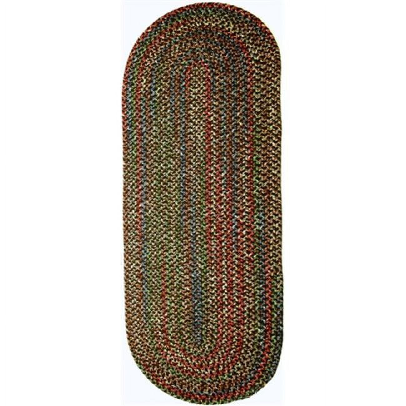 Katie 2 x 6 ft. Multi Indoor-Outdoor Oval Braided Rug - Brown - Walmart.com
